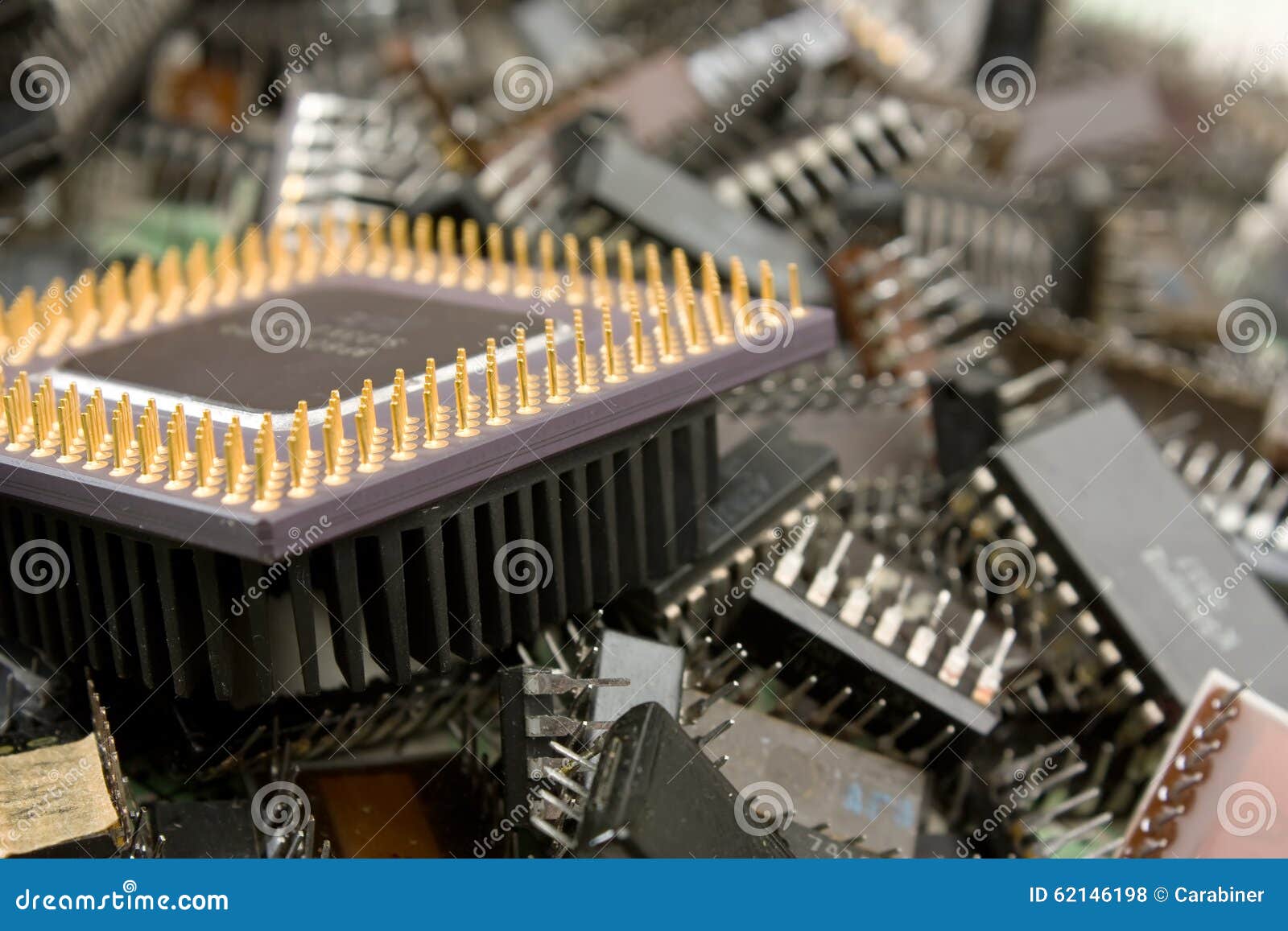 Pile old electronic chip stock photo. Image of pattern - 62146198