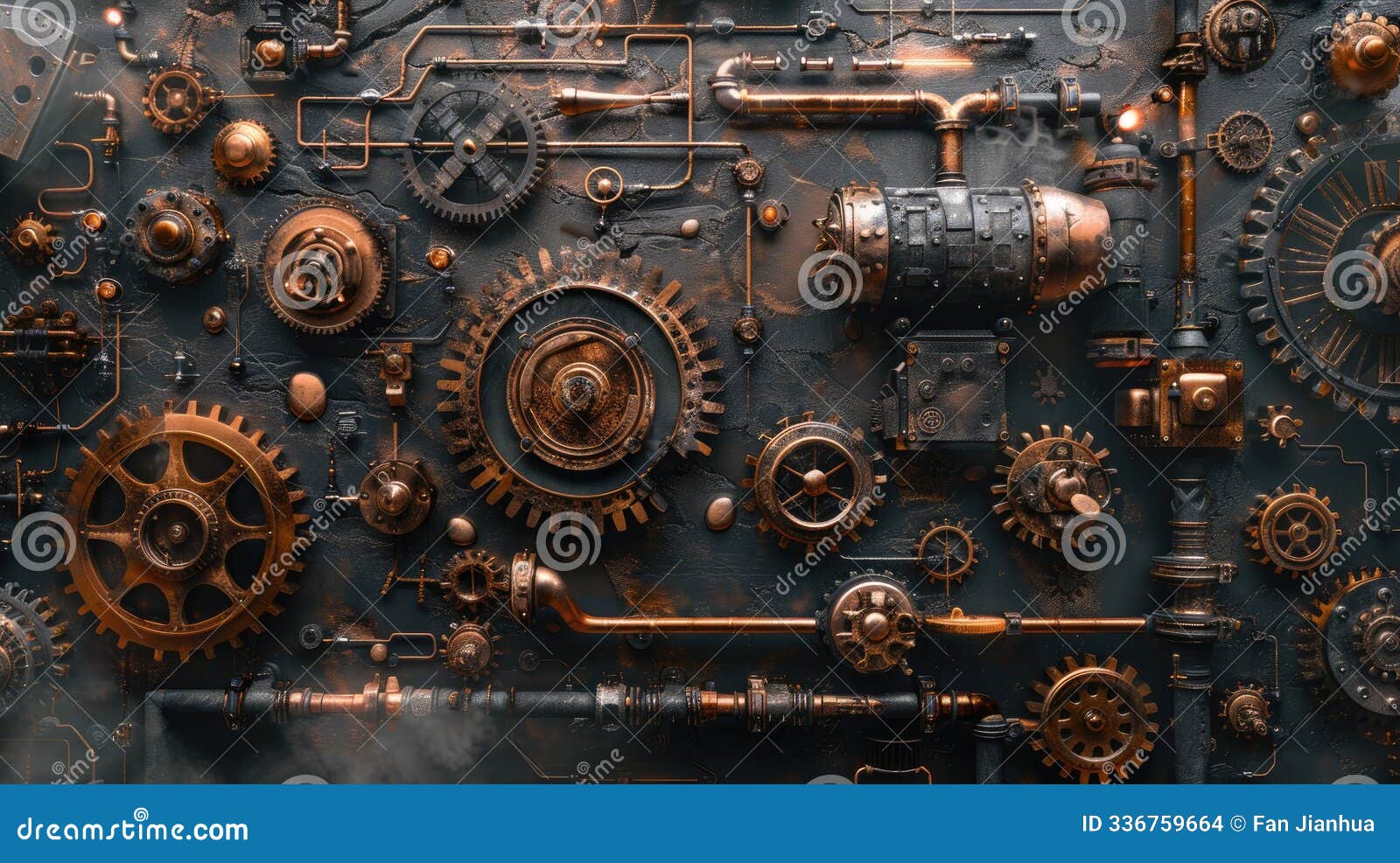 A Pile of Old Gears and Mechanical Parts Arranged on Iron Sheets Stock ...