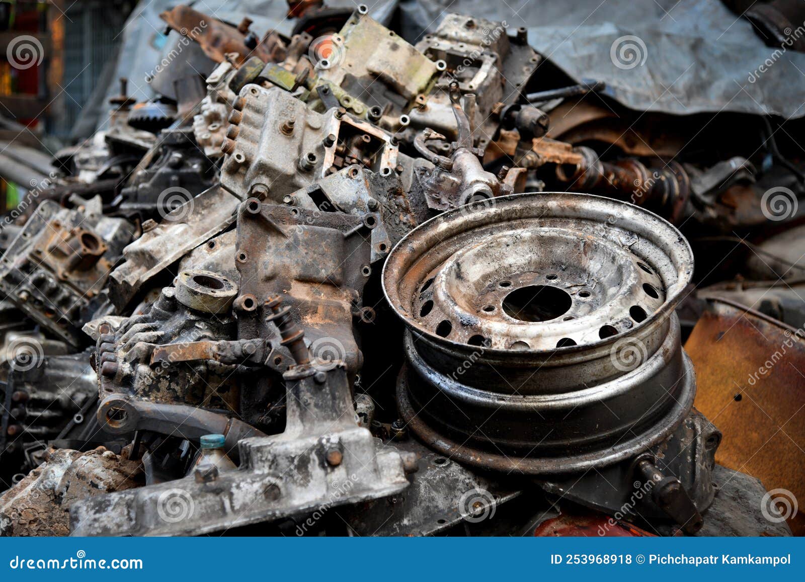 Pile of Old Machine Parts and Car Spare Parts. Rusty and Corroded ... Pile of Old Machine Parts and Car Spare Parts. Rusty and Corroded ...