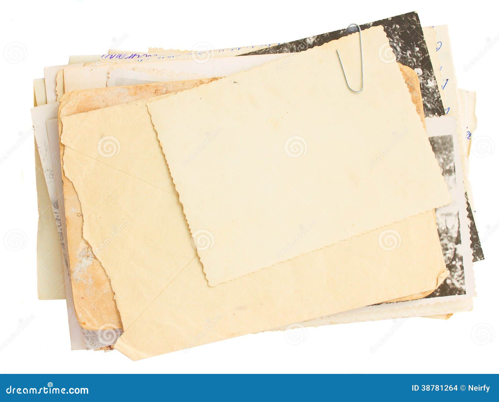 Pile of Old Mail and Old Photos Stock Photo - Image of retro, card ...
