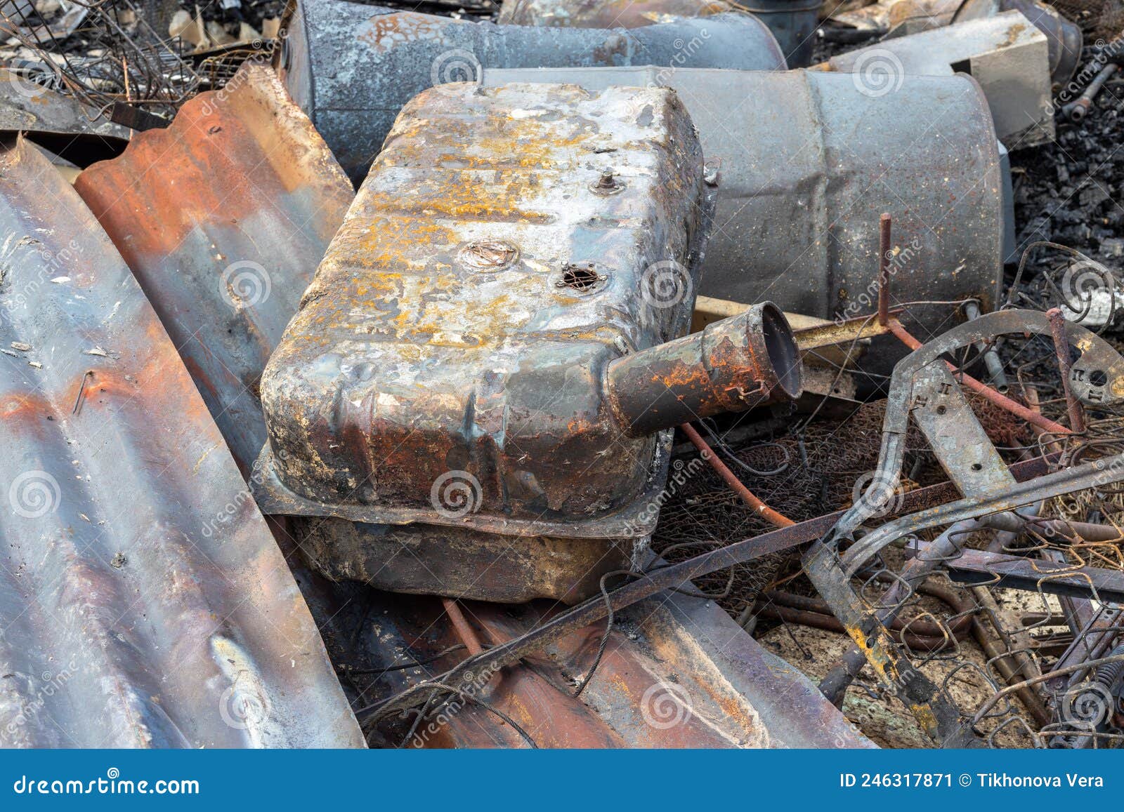 Old Metal Objects for Scrap Metal Stock Image - Image of industrial ...