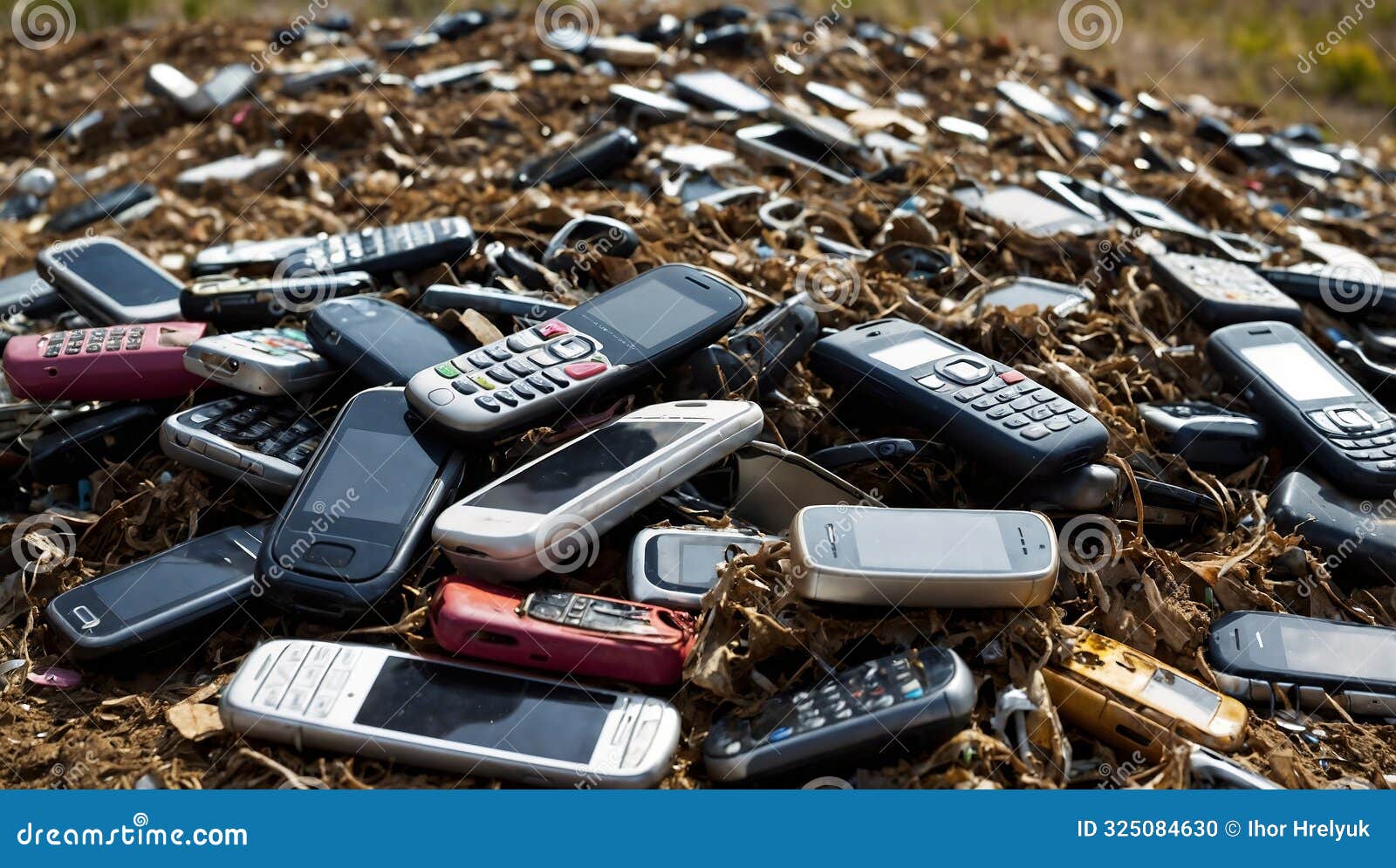 Pile of Old Mobile Phones, Recycling Stock Photo - Image of buttons ...