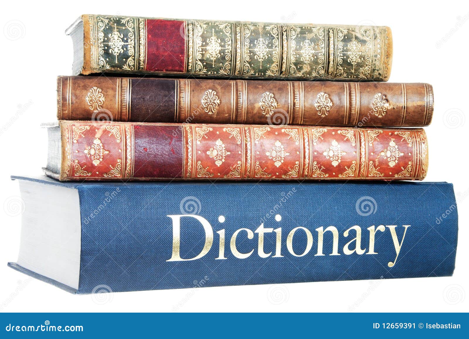 Pile Of Old Novels On A Dictionary Stock Image - Image: 12659391