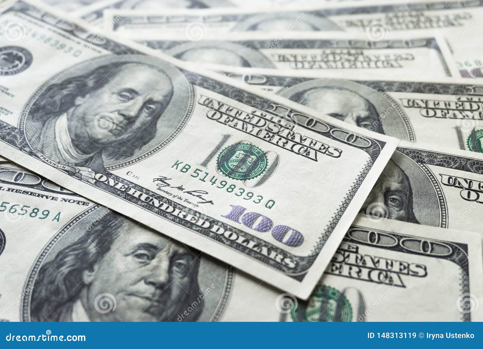 Pile of Old One Hundred Dollar Bills Bills, Close Up Dollars Stock ...