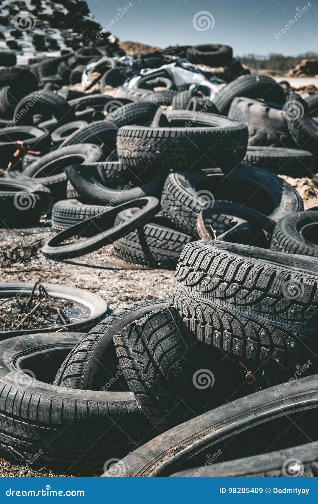 Pile of Old Rotten Rubber Tires Background Stock Image - Image of lost ...