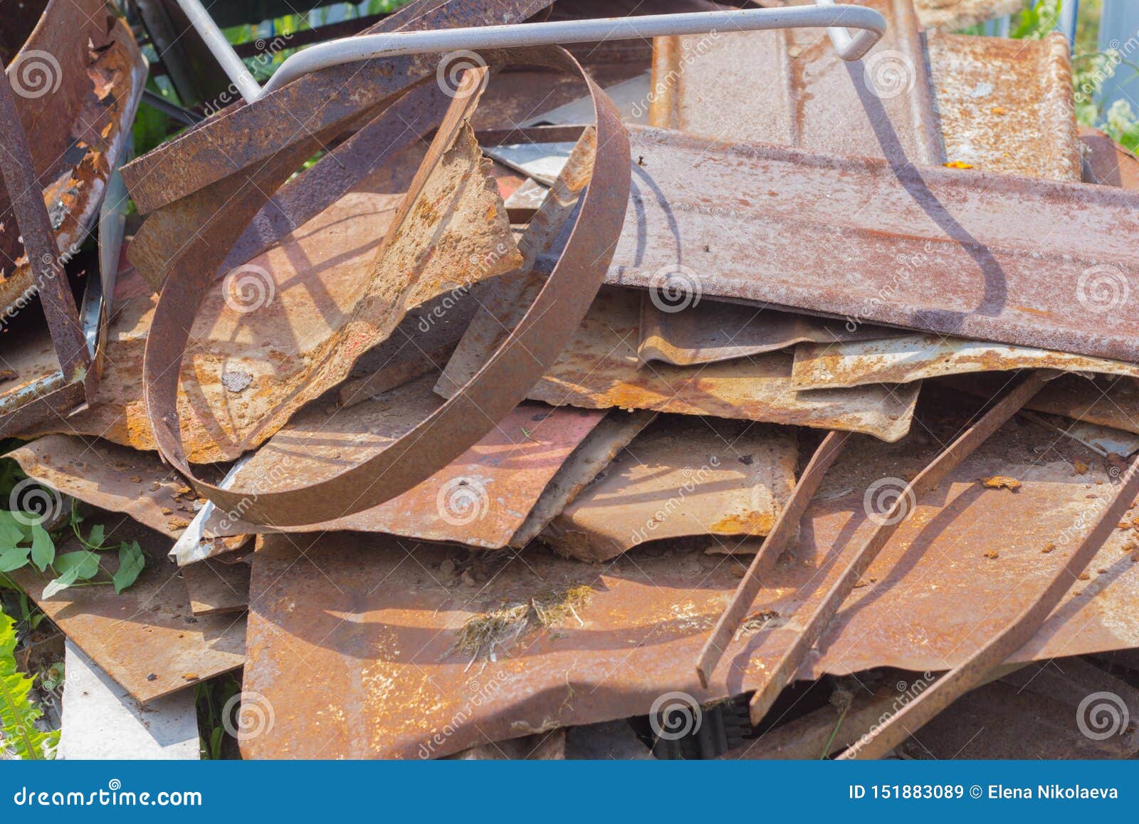 A Pile of Old Rusty Iron Prepared for Recycling Stock Image - Image of ...