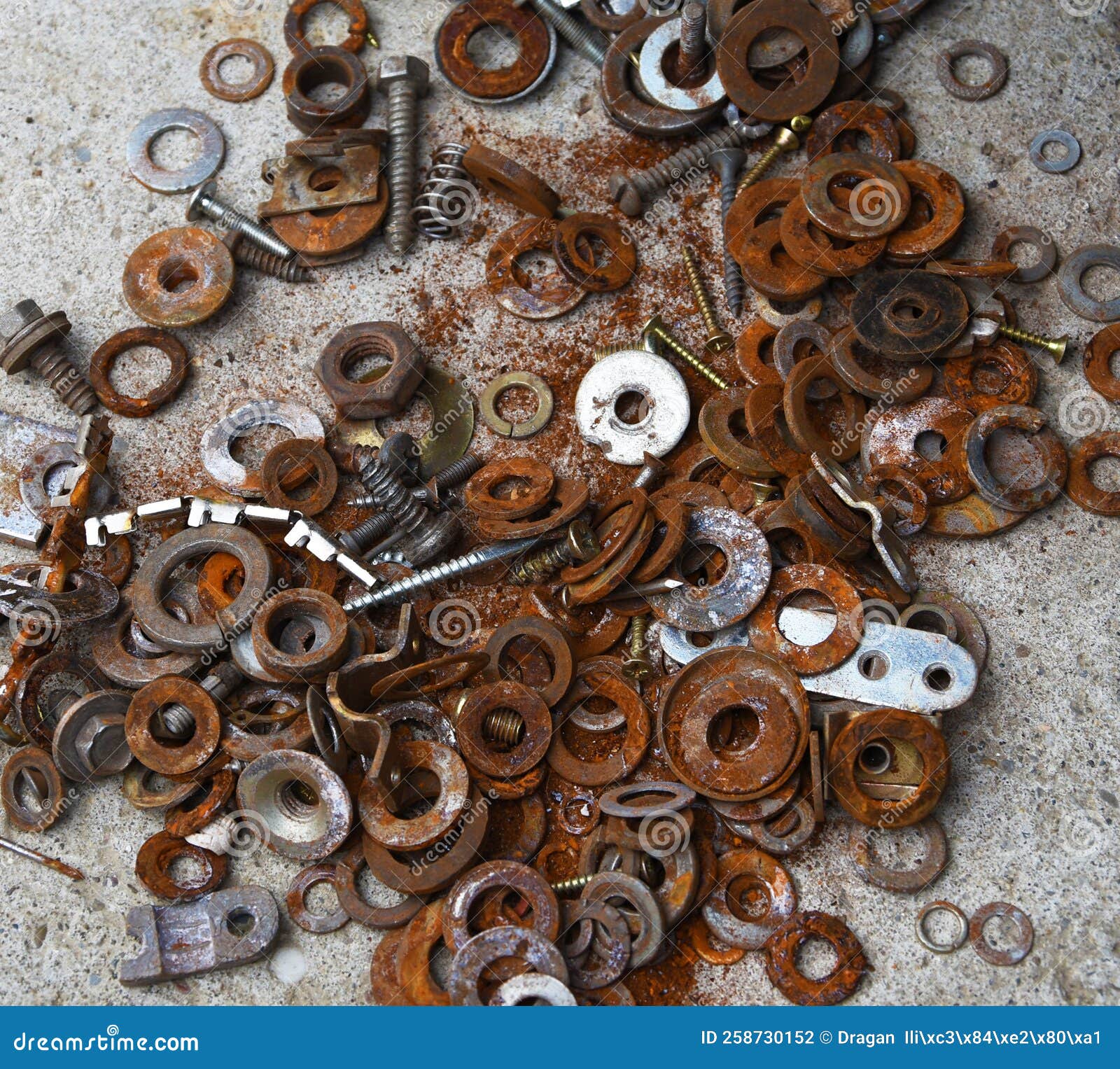 Pile of Old Rusty Scrap Metal Stock Photo - Image of garbage ...