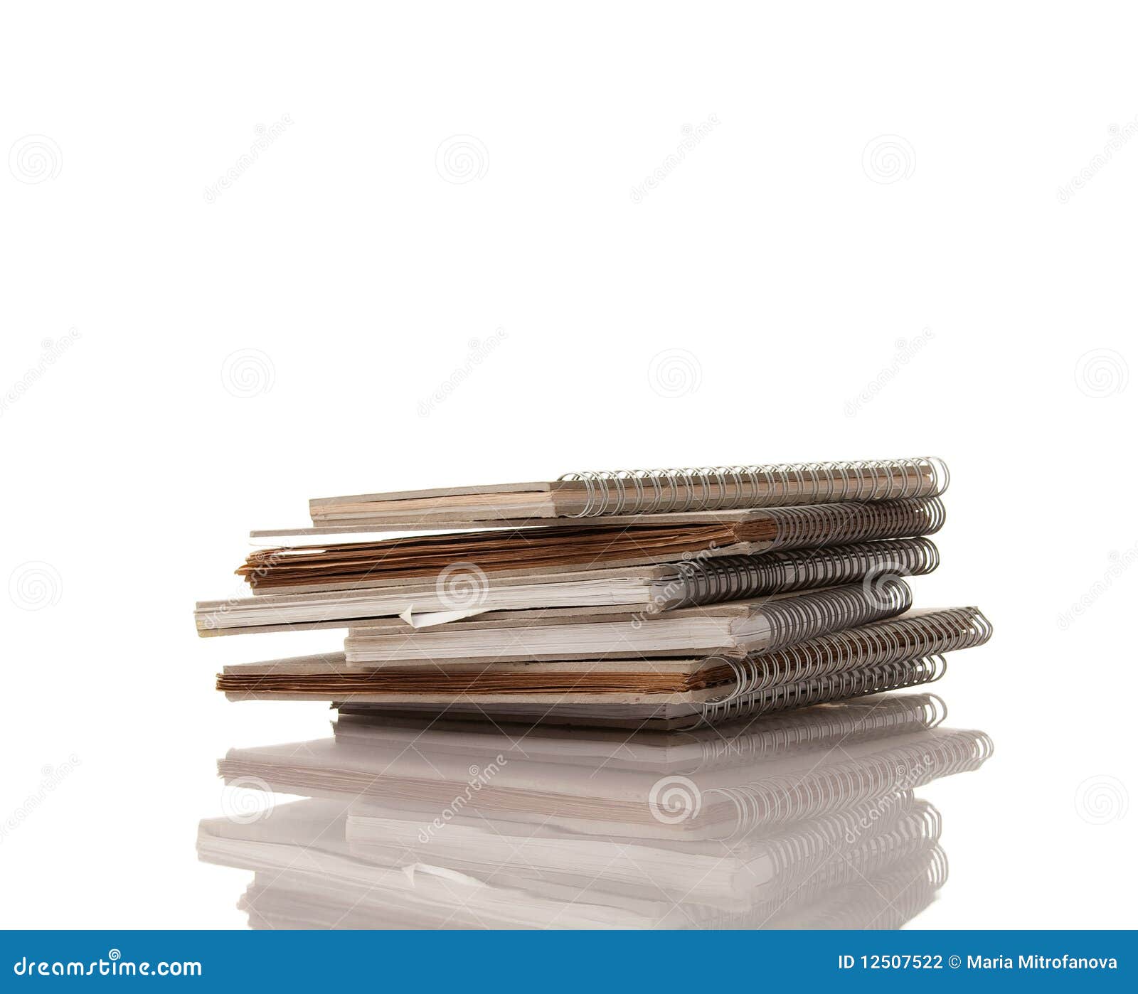 Pile of Old Spiral Note Pads Stock Photo - Image of pads, book: 12507522