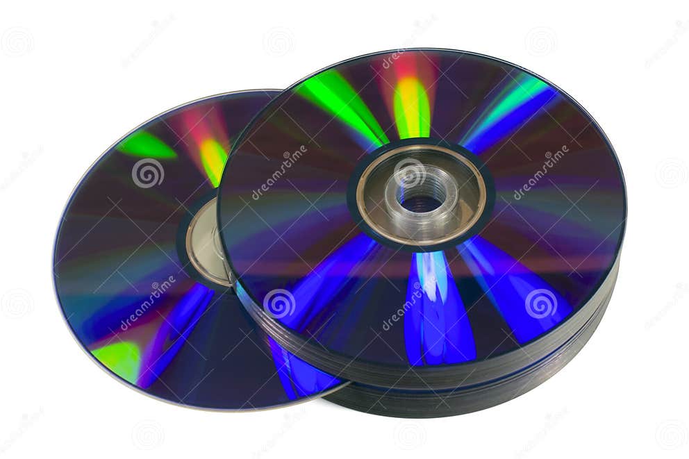 Pile of Optical Discs (CD, DVD or Blu-ray) Stock Image - Image of laser ...