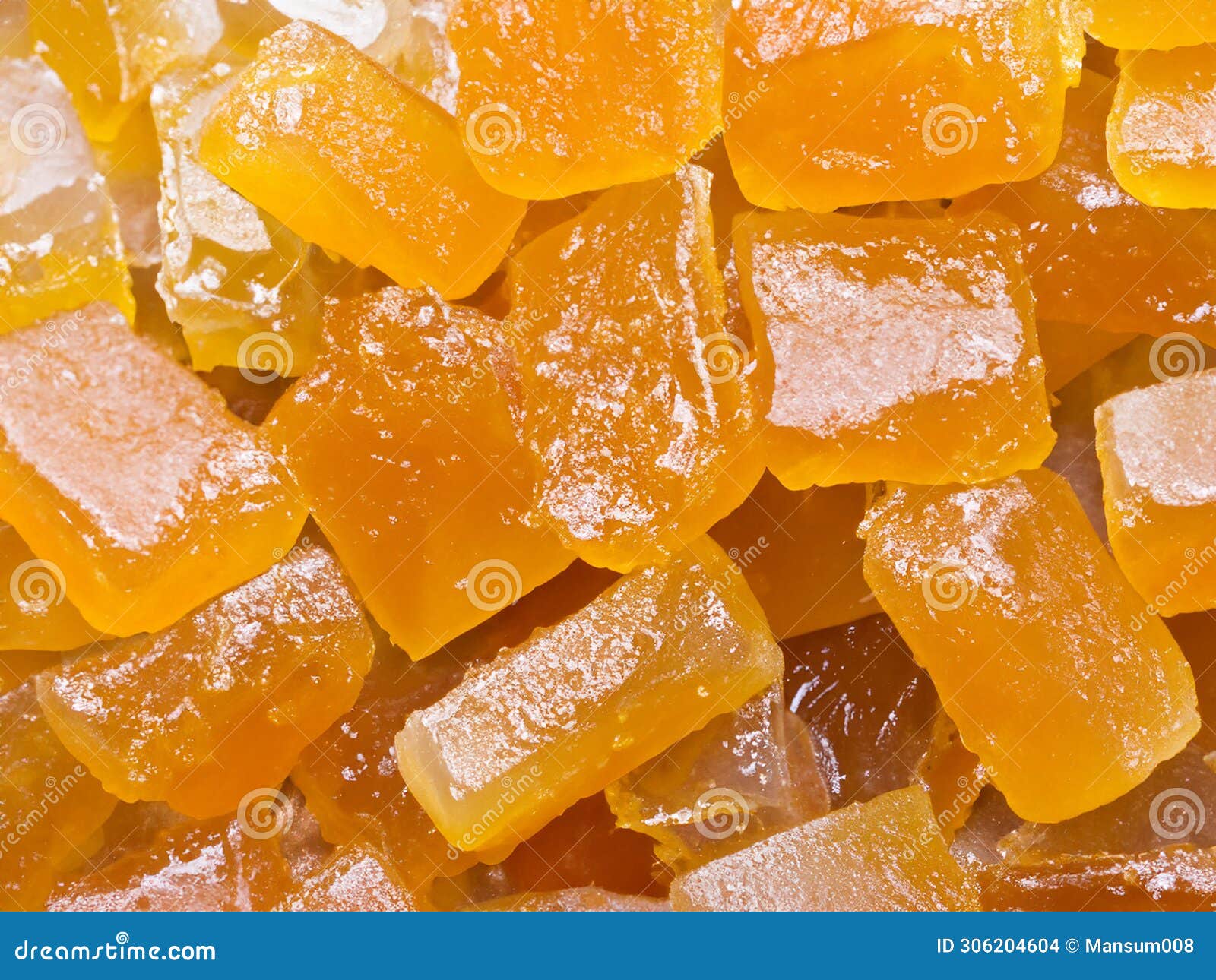 A Pile of Orange Gummy Squares Stock Photo - Image of snack, heap ...