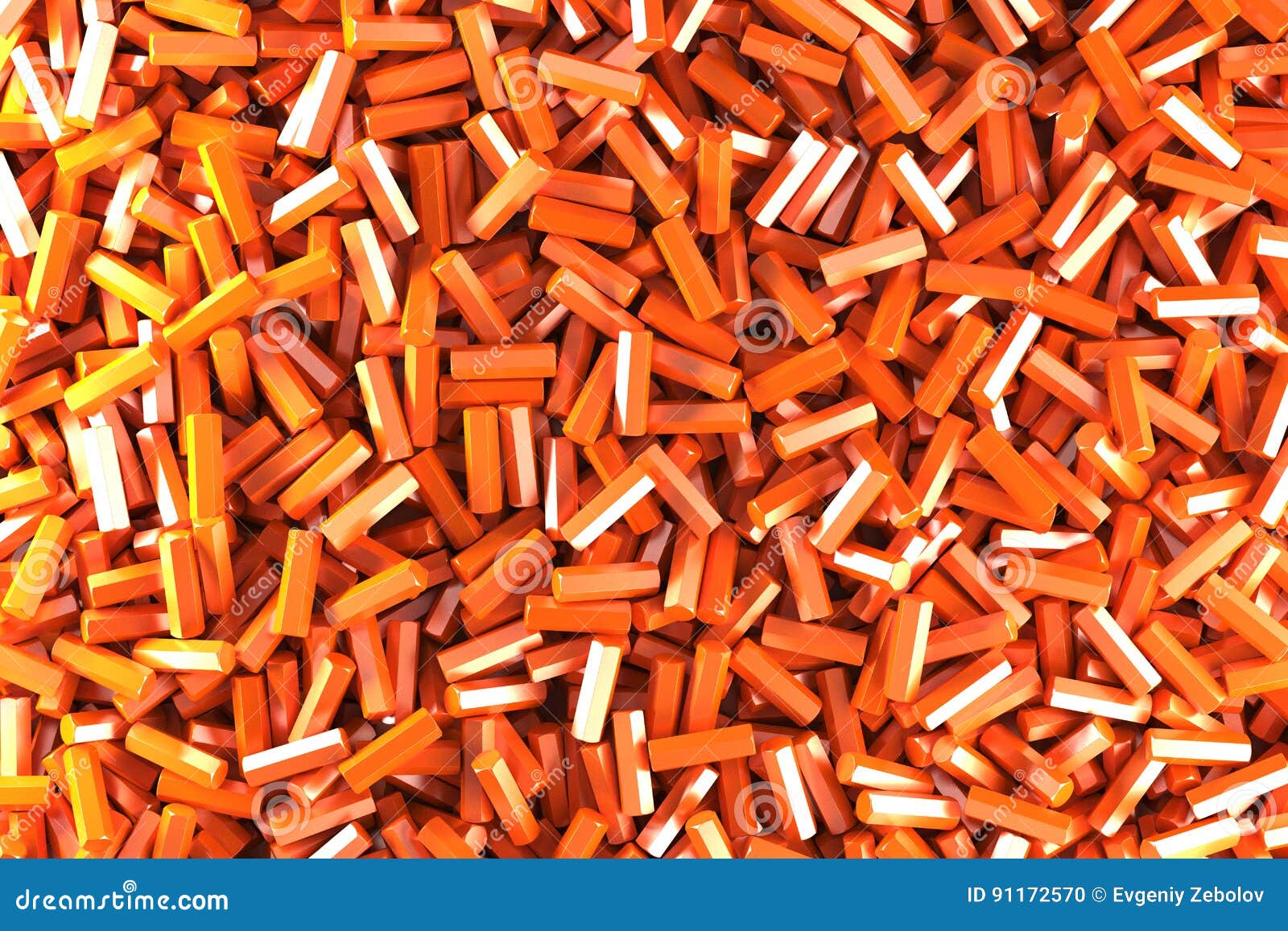 A Pile of Orange Hexagon Details Stock Illustration - Illustration of ...