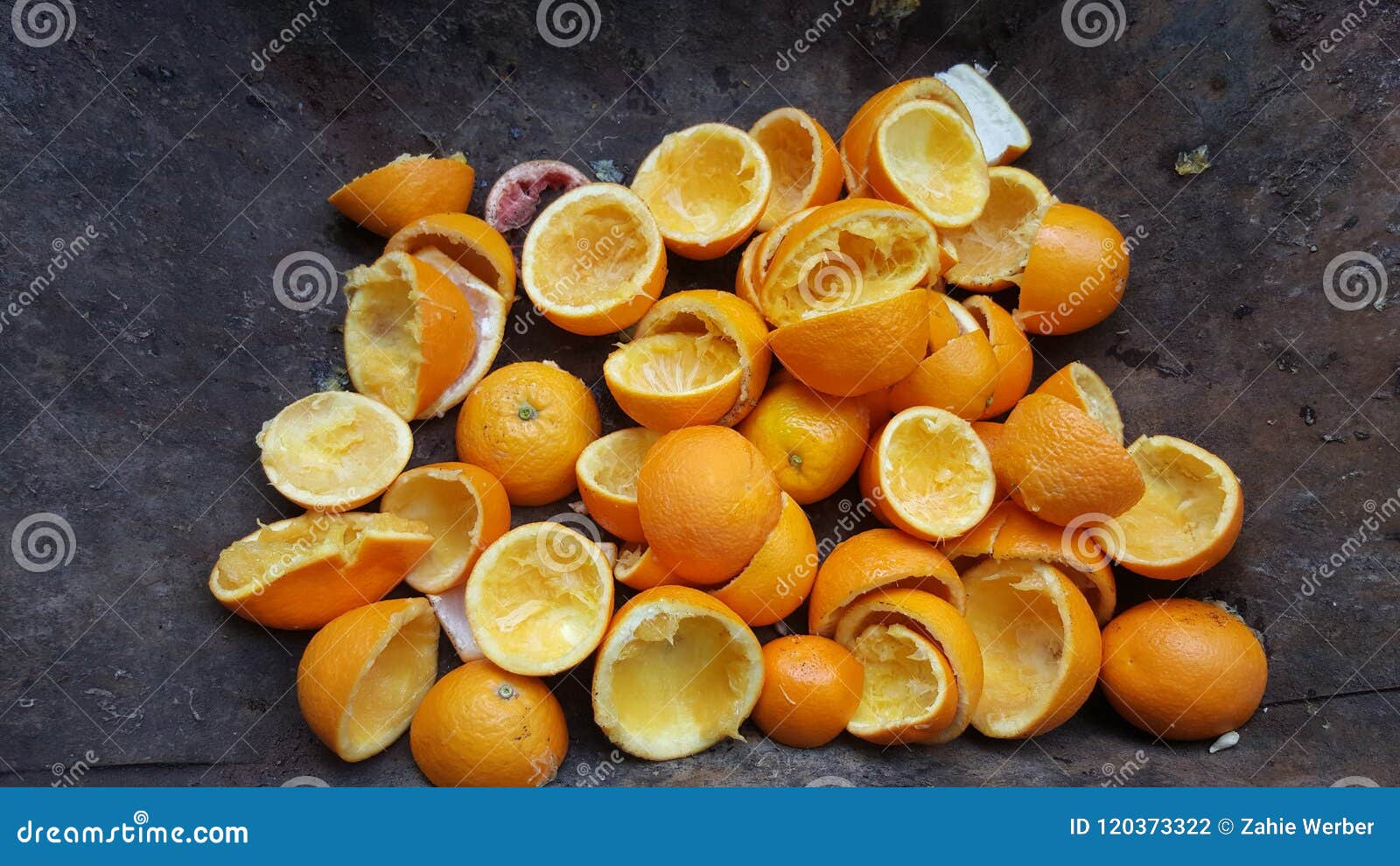 A pile of orange peel stock photo. Image of citrus, tropical - 120373322