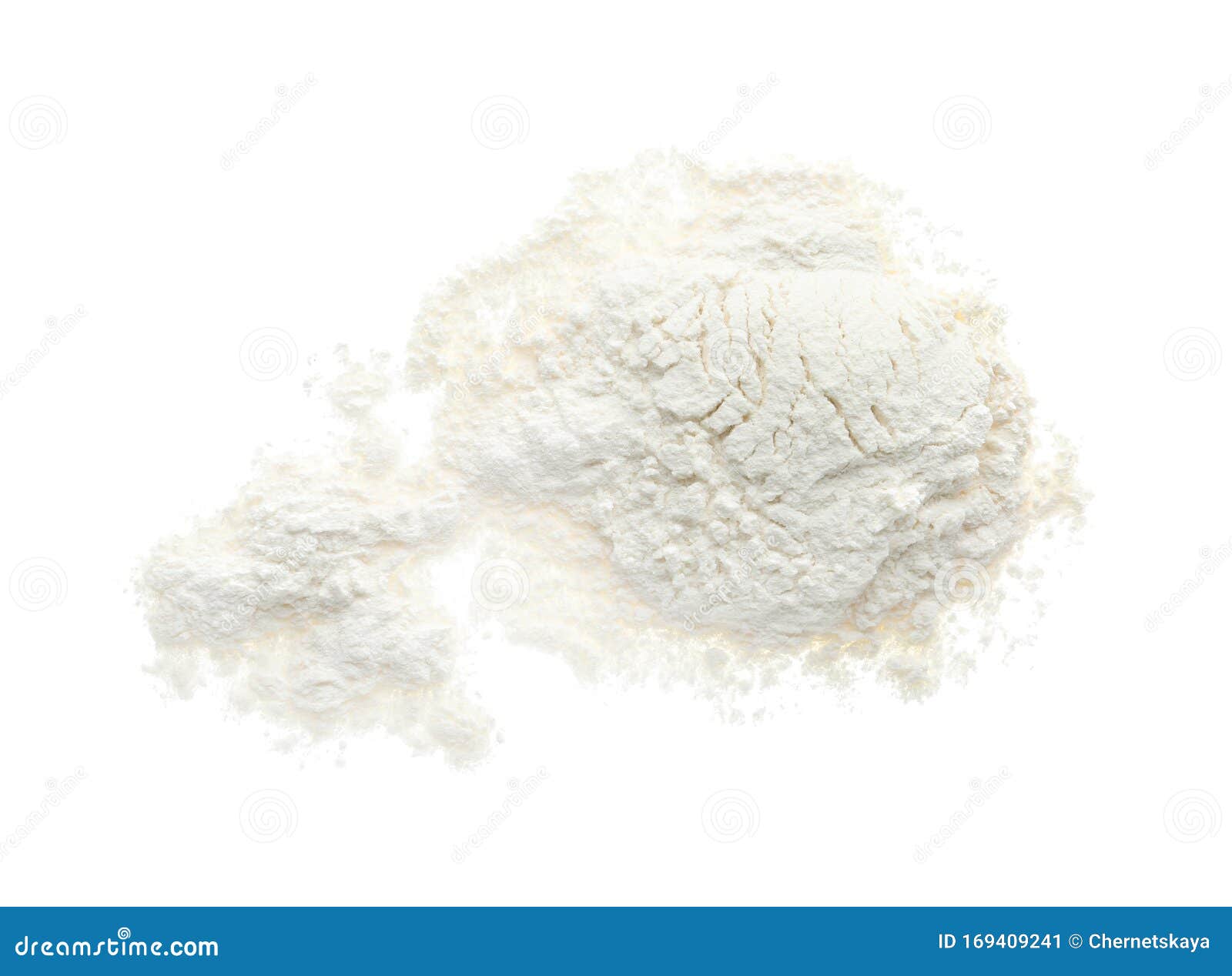 Pile of Organic Flour Isolated on White Stock Image - Image of bread ...