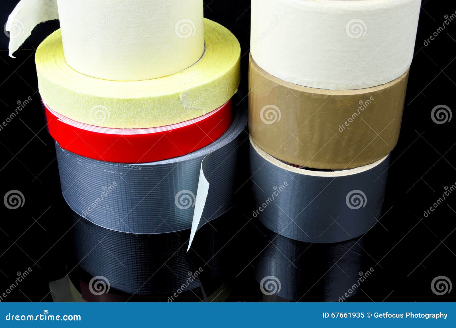 Pile of packing tape stock image. Image of black, fragile - 67661935