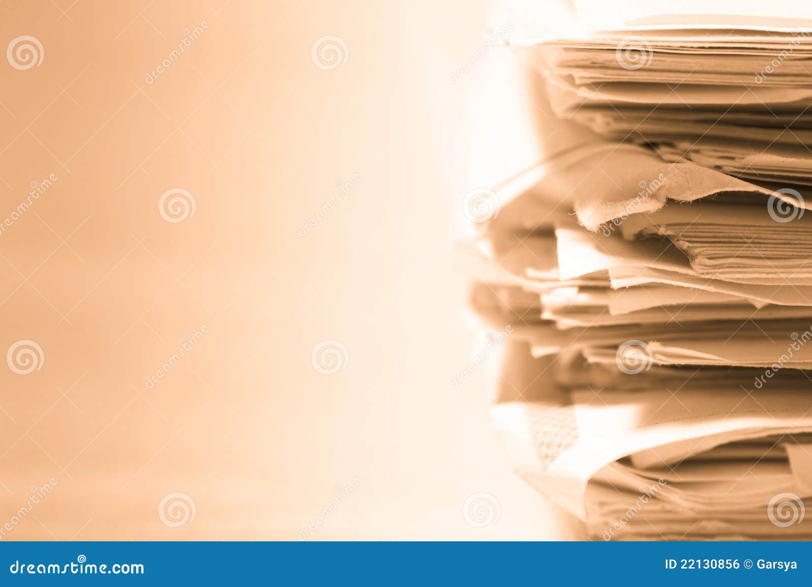 A pile of paper stock photo. Image of correspondence - 22130856