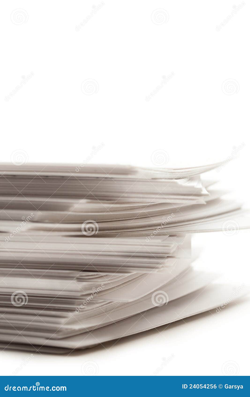 Pile of paper stock photo. Image of paperwork, business - 24054256