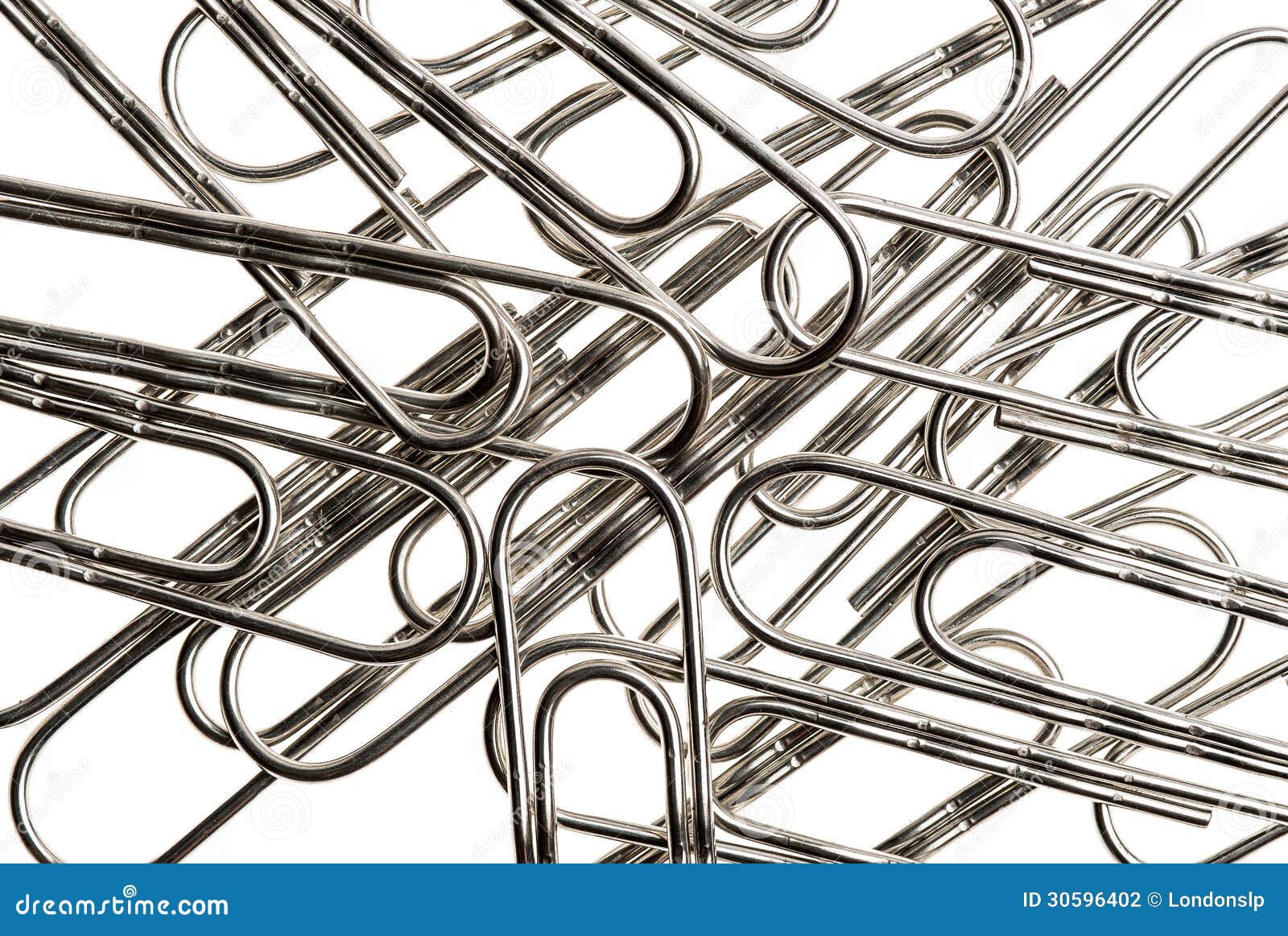 Pile of Paper Clips stock photo. Image of clip, office - 30596402