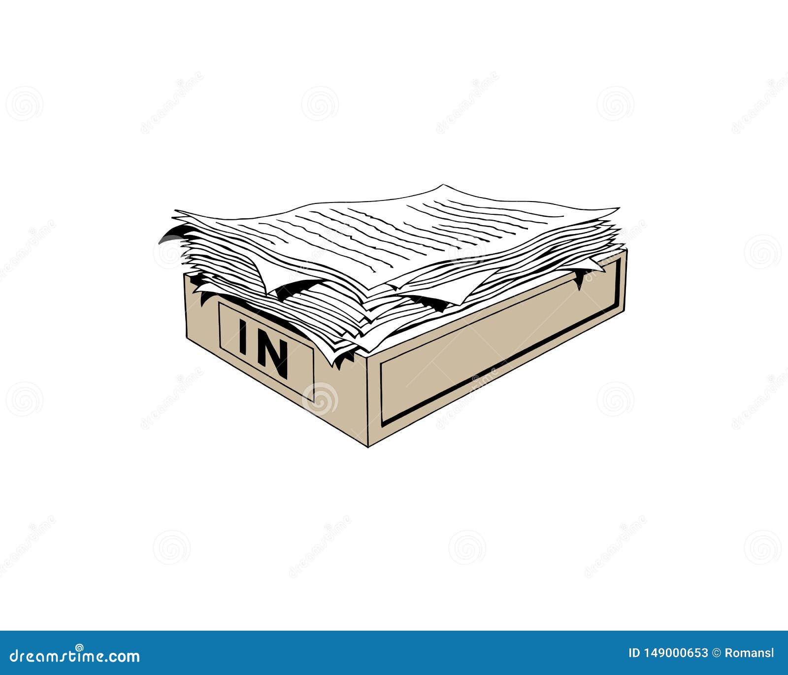 Pile of Paper Documents and File Folders in Carton Boxes on Office ...