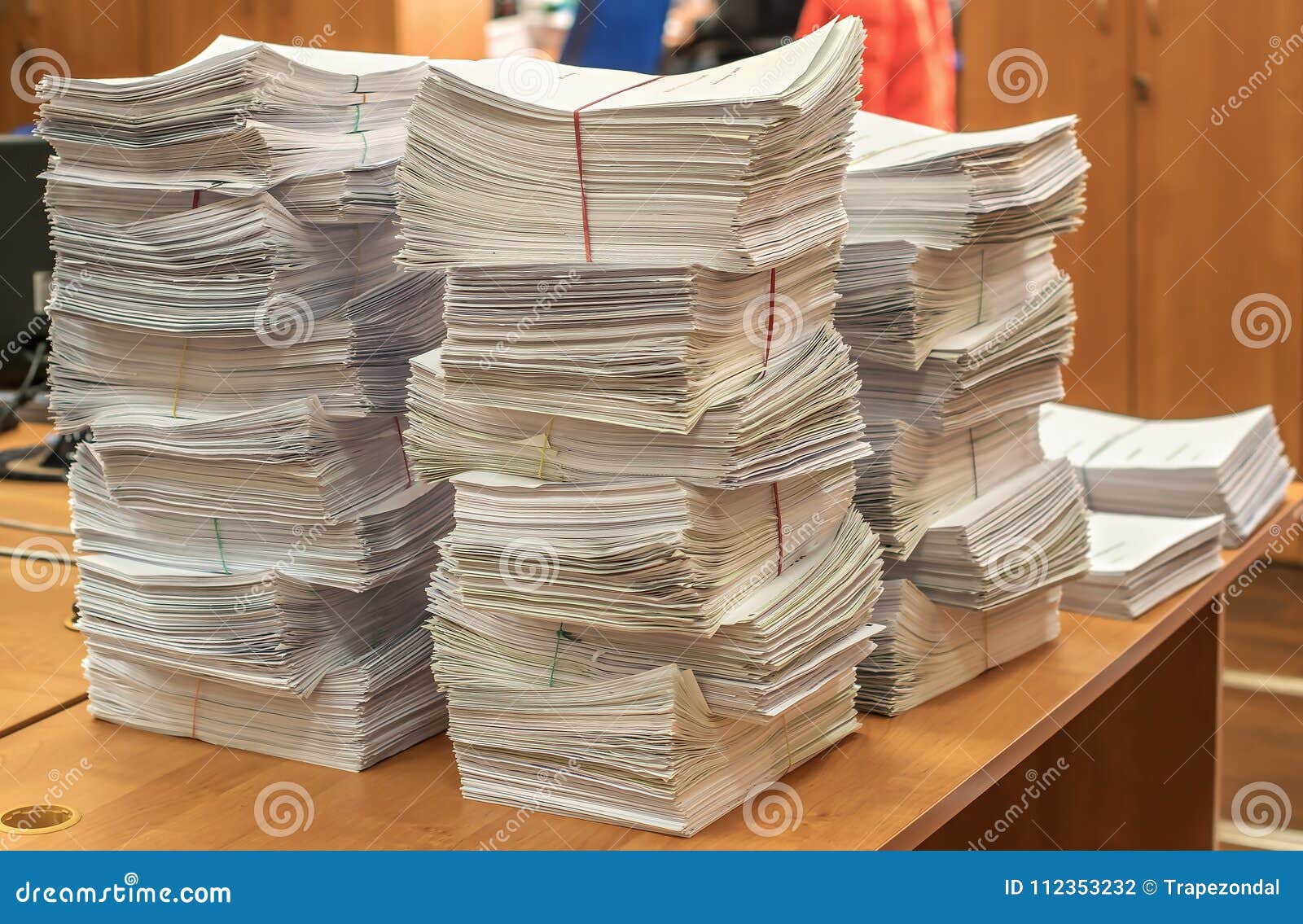 Pile of Paper Documents in the Office Stock Photo - Image of concept ...