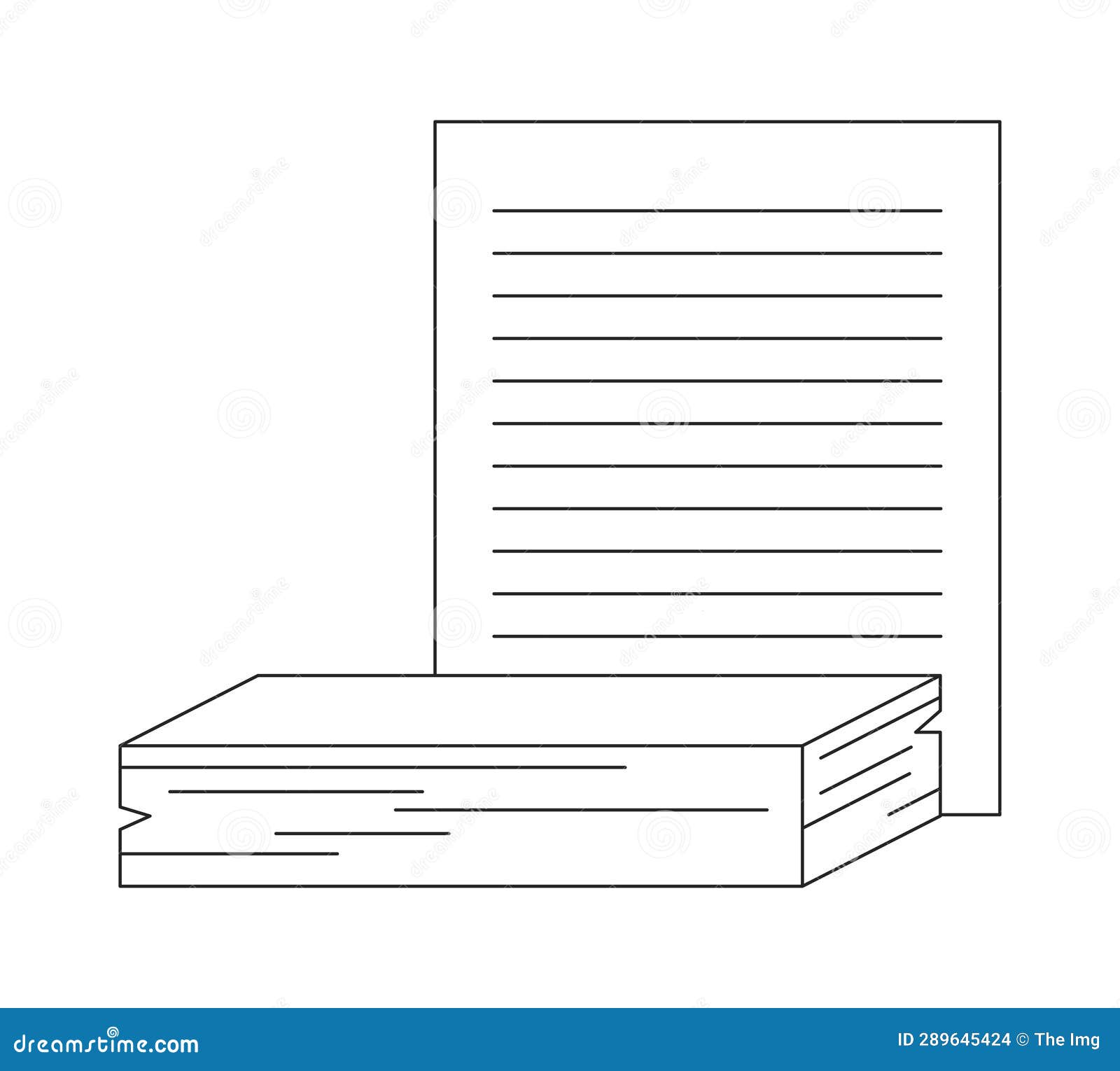 Pile Of Paper Flat Monochrome Isolated Vector Object Stock Illustration