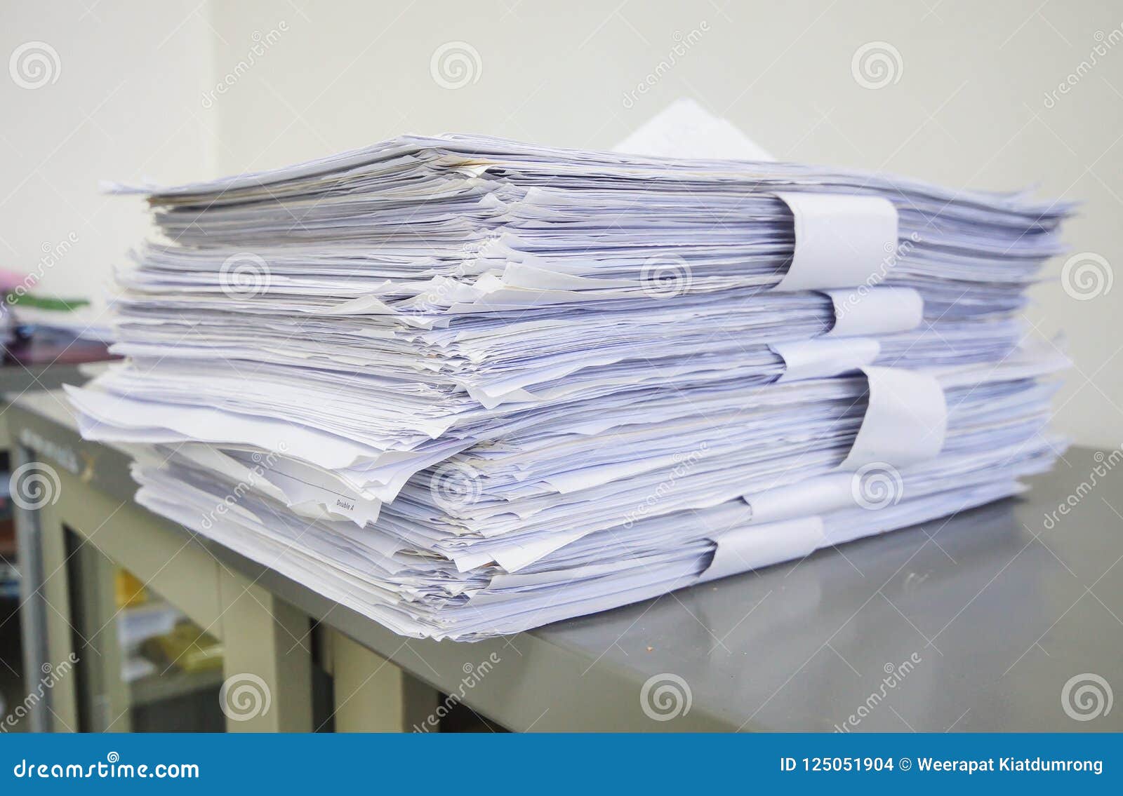 Pile of paper stock photo. Image of stack, file, document - 125051904
