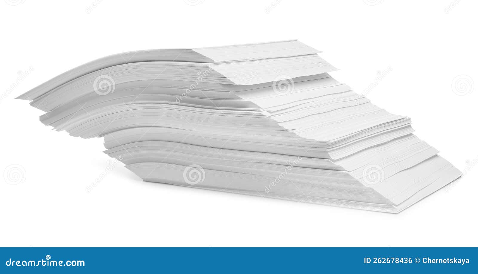 Pile of Paper Sheets on White Background Stock Photo - Image of sheets ...