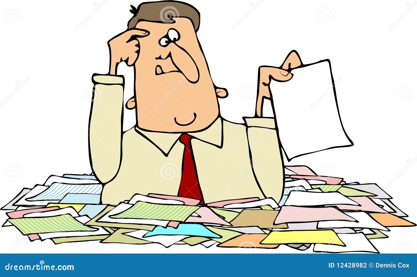 Pile Of Papers Royalty-Free Illustration | CartoonDealer.com #12428982