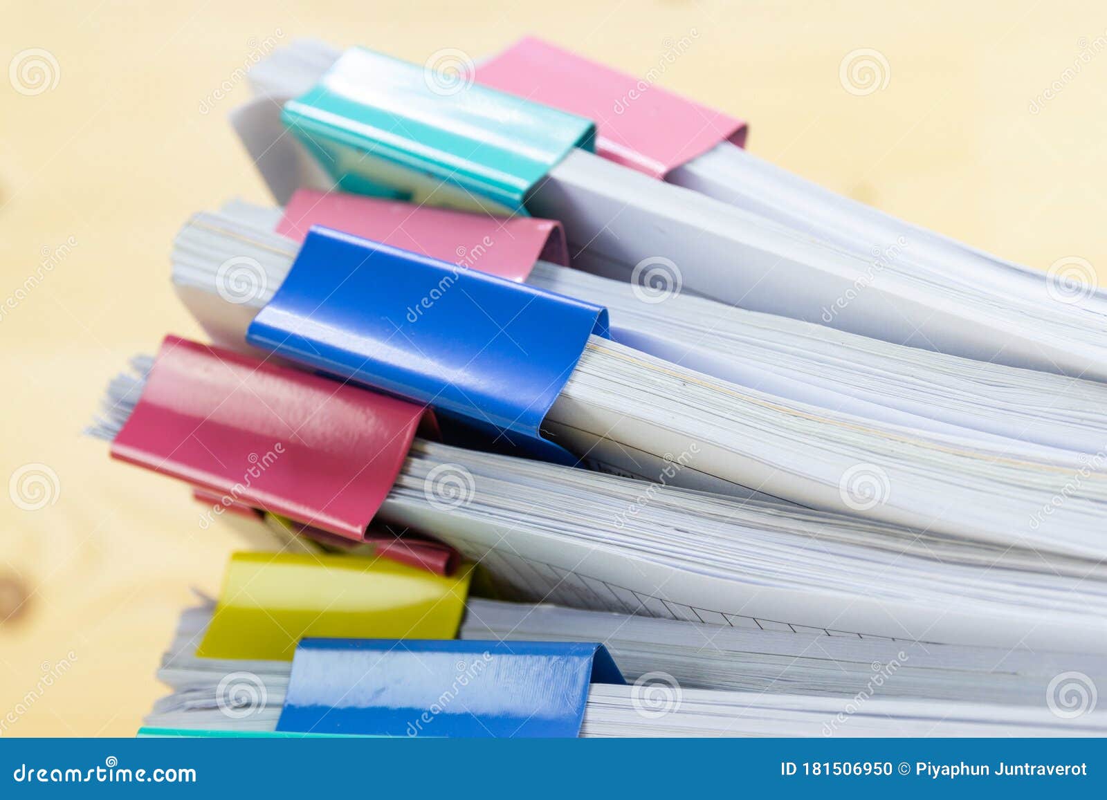 Pile of Papers at Work Office for Business on the Table Stock Photo ...