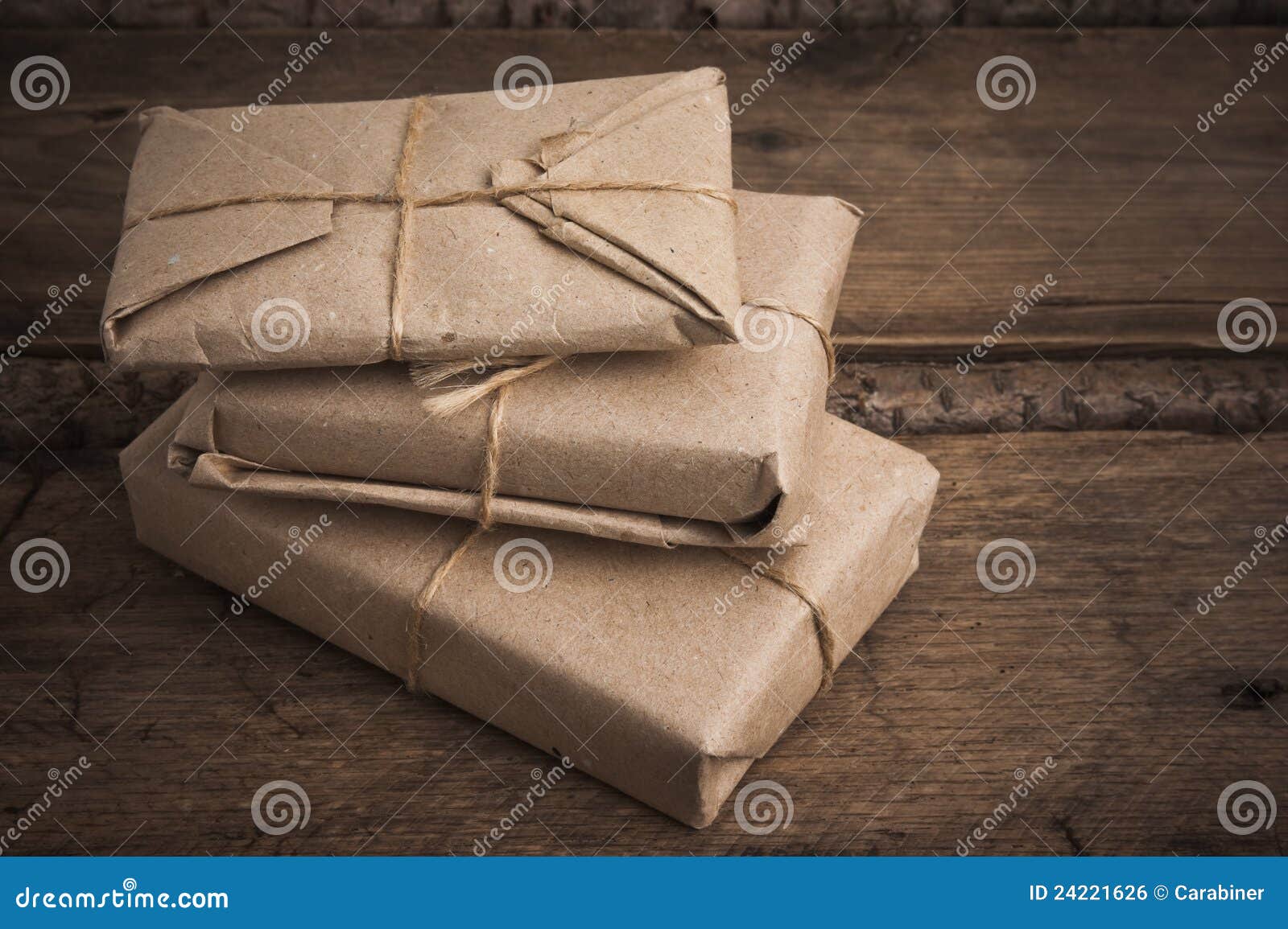 Pile parcel wrapped stock photo. Image of craft, distribution - 24221626