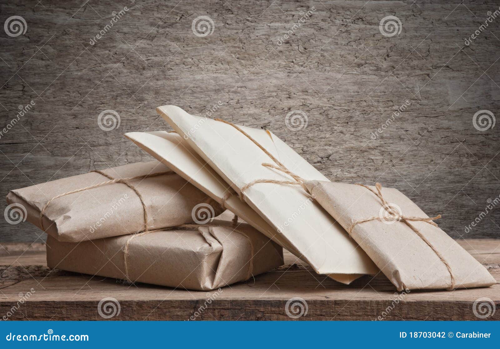Pile parcels wrapped stock photo. Image of cardboard - 18703042