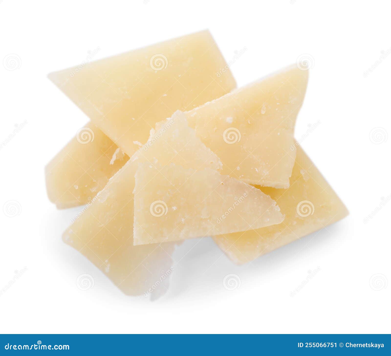 Pile of Parmesan Cheese Pieces on White Background Stock Image - Image ...