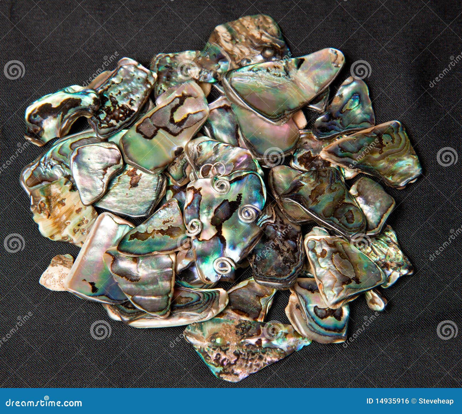 Pile of Paua shells stock photo. Image of jewelery, pearl - 14935916
