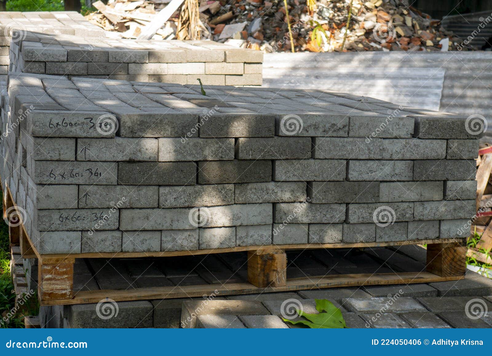Pile Of Paving Blocks Stock Photography | CartoonDealer.com #224050406