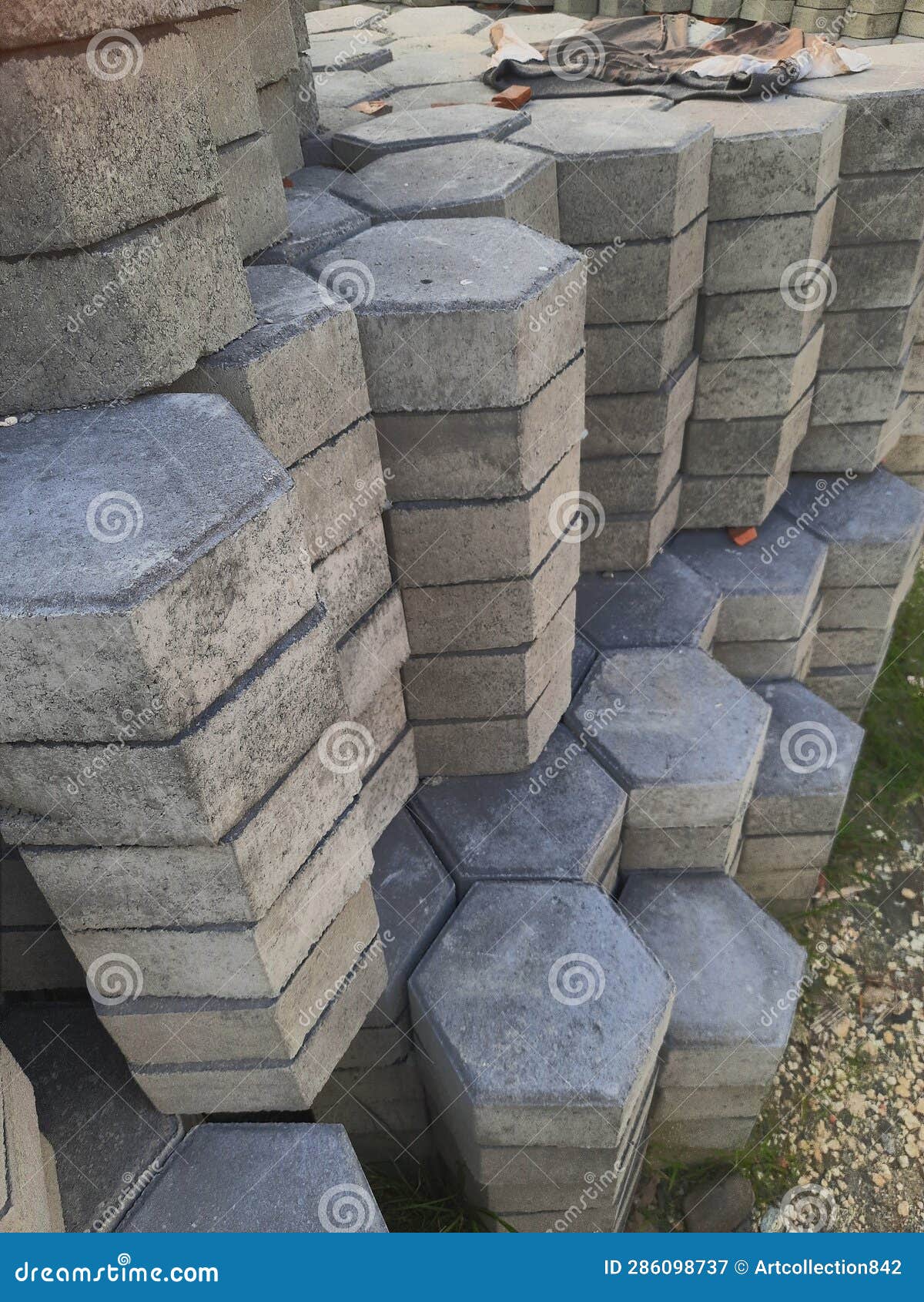 Pile of Paving Blocks Neatly Arranged Editorial Photography - Image of ...