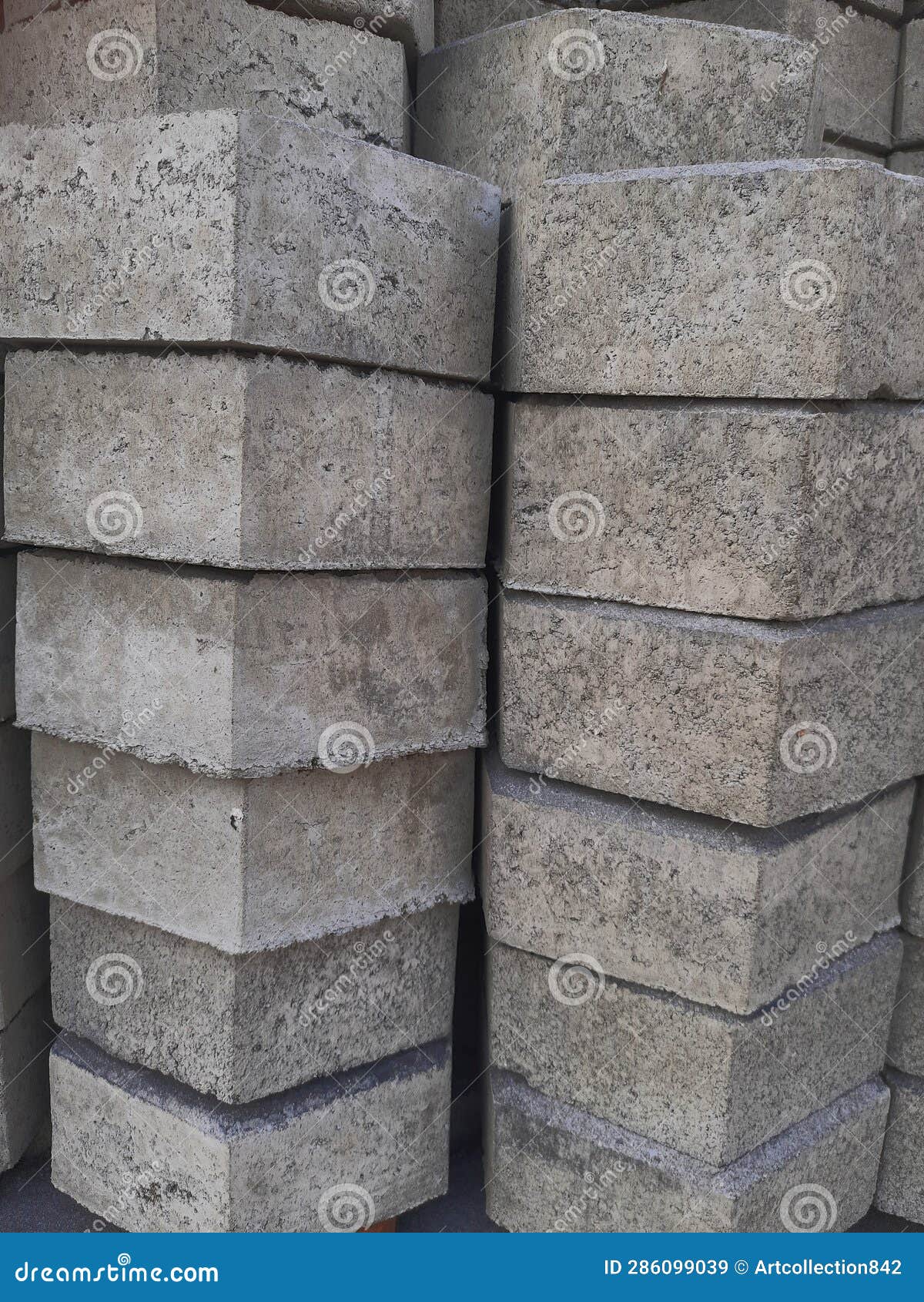 Pile of Paving Blocks Neatly Arranged Editorial Stock Image - Image of ...
