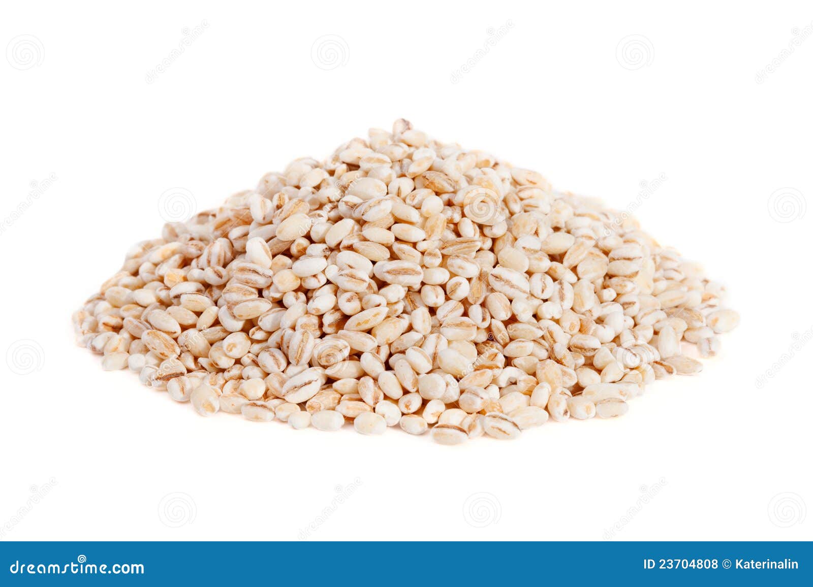 Pile Pearl Barley Isolated on White Background. Stock Photo - Image of ...