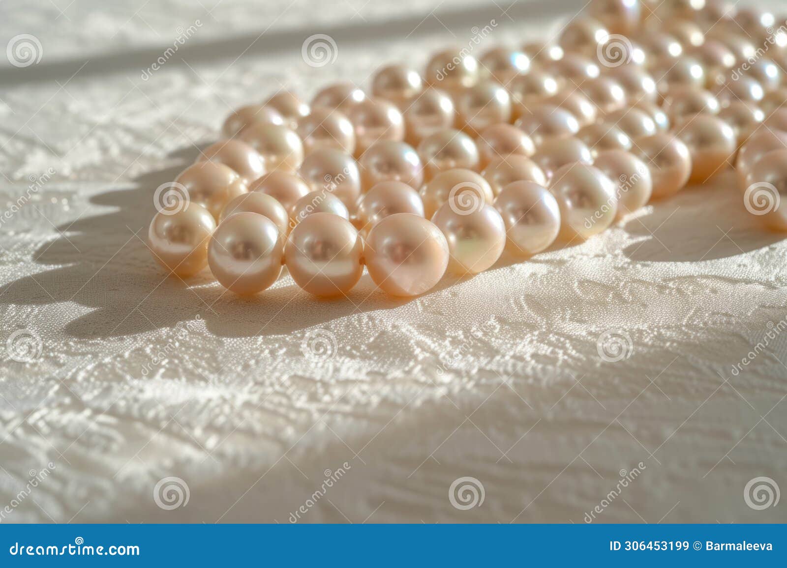 Pile of Pearls. Natural White String of Pearls Stock Image - Image of ...