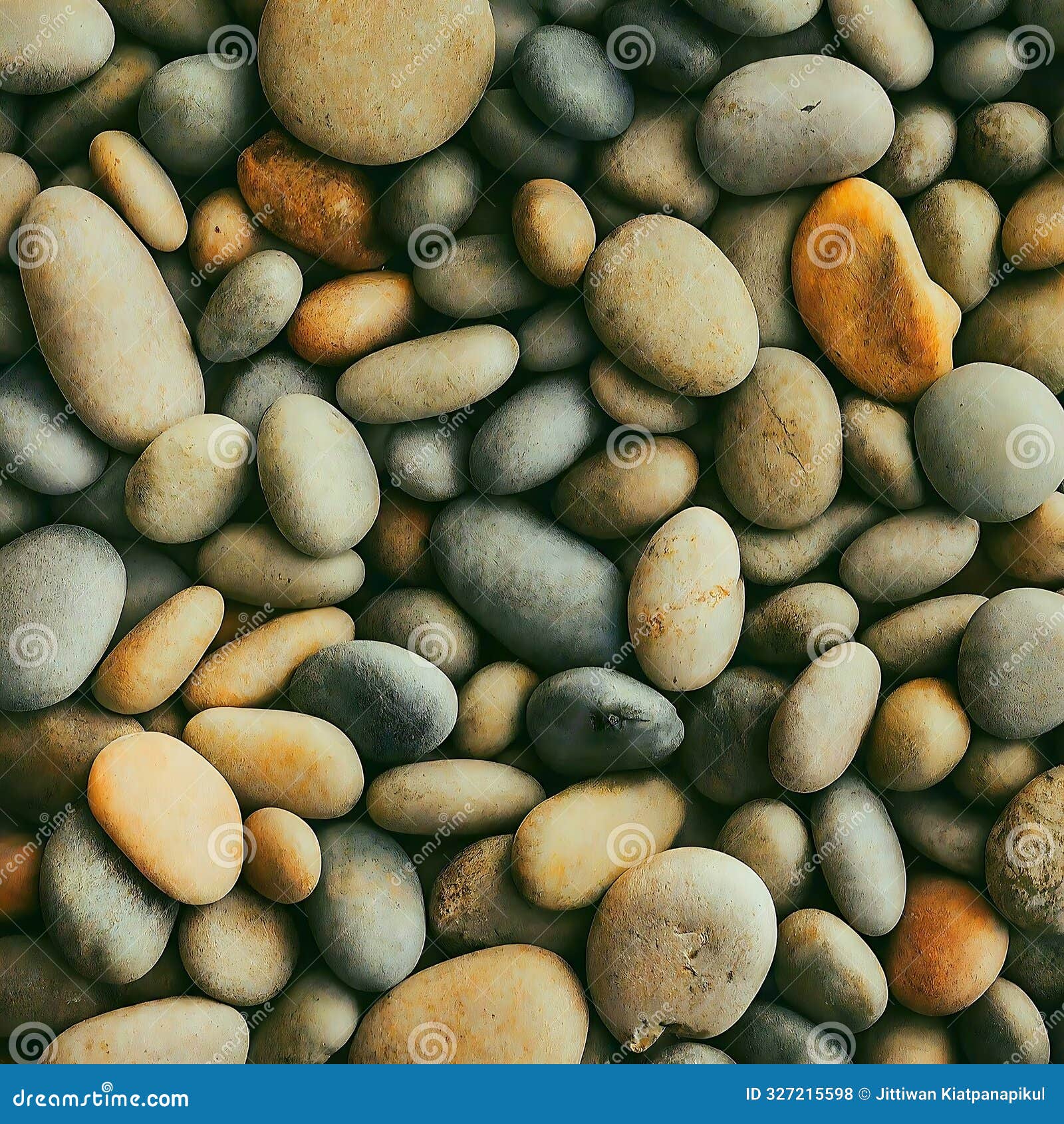 Pile of Pebble Stones Texture Seamless Pattern Stock Illustration ...