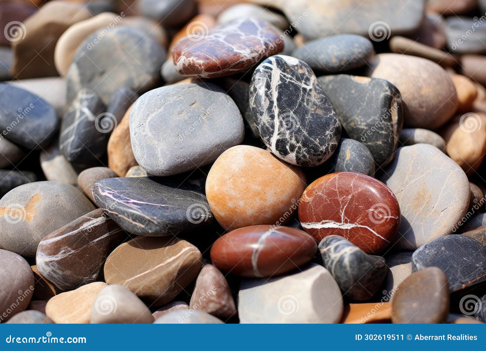 A Pile of Pebbles with Different Colors and Sizes Stock Illustration ...