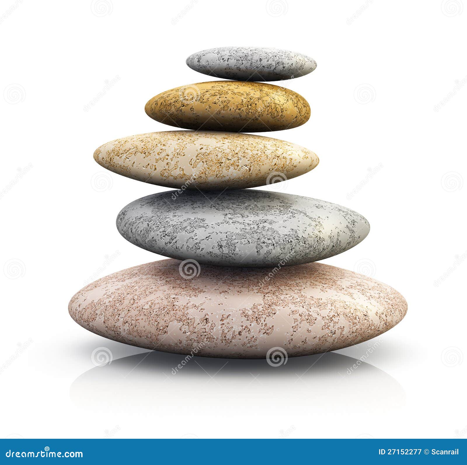 Pile of Pebbles for Spa Therapy Stock Illustration - Illustration of ...