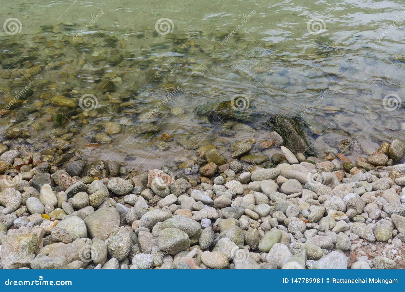 Pile of Pebbles and Stones Along a River Stock Image - Image of nature ...