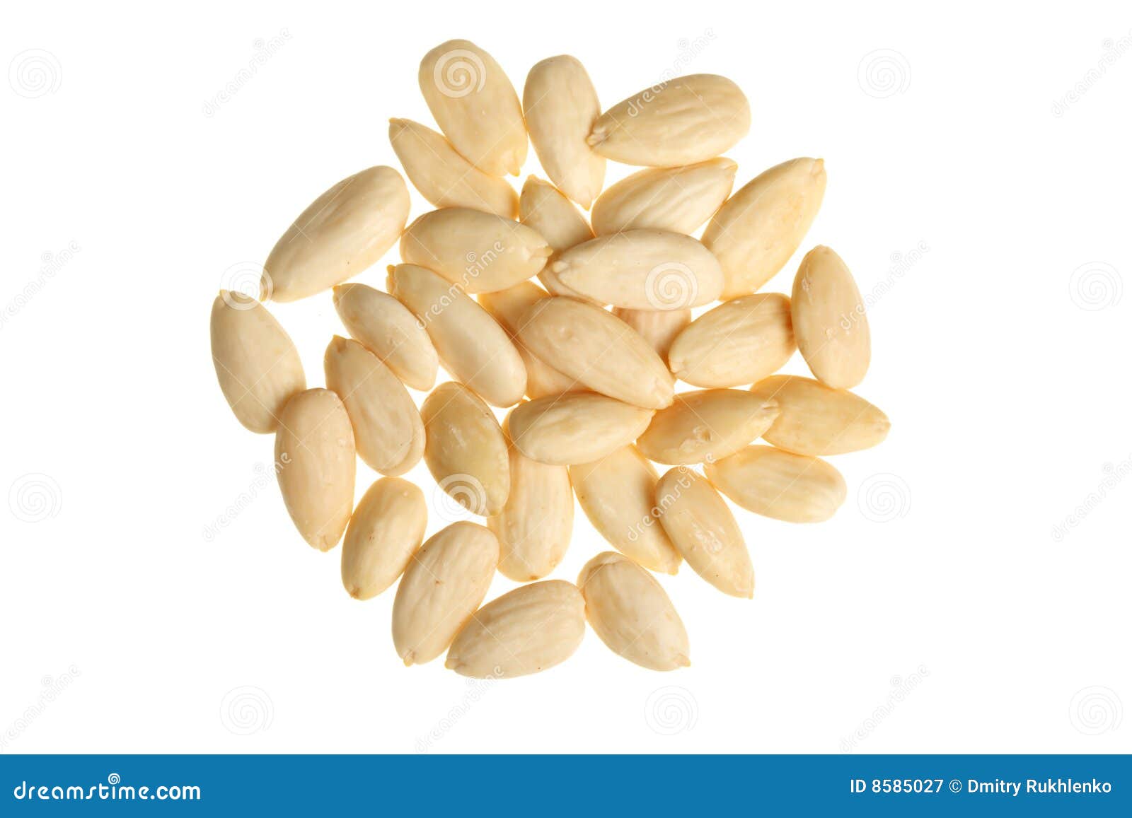 Pile of Peeled Almonds Isolated Stock Image - Image of textured, white ...