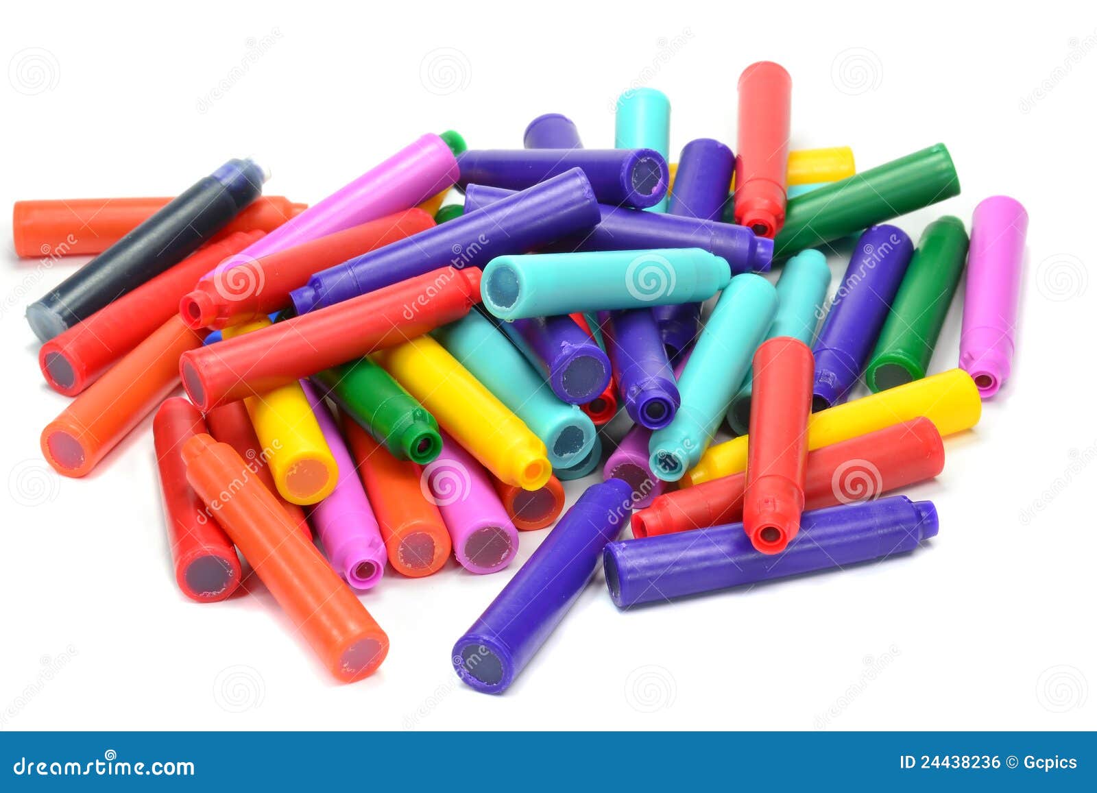 A pile of pen refills stock photo. Image of white, cartridge - 24438236