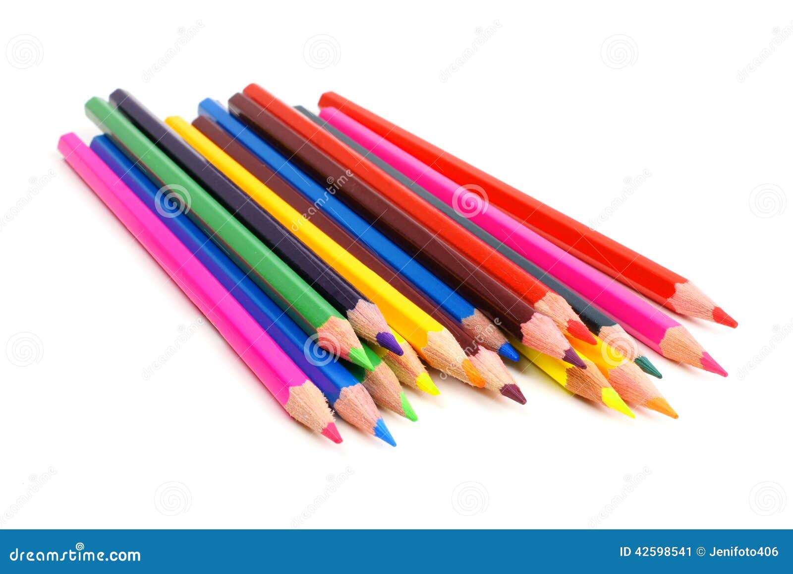 Pile of pencil crayons stock image. Image of bunch, isolated - 42598541