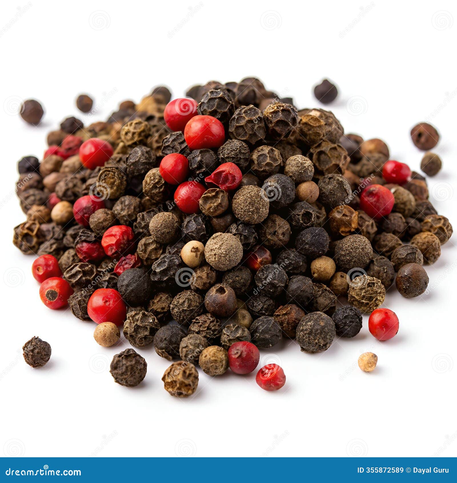 A Pile of Peppercorn Isolated on White Background Stock Illustration ...