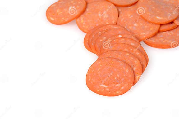 Pile of pepperoni stock image. Image of pepper, food - 30695277