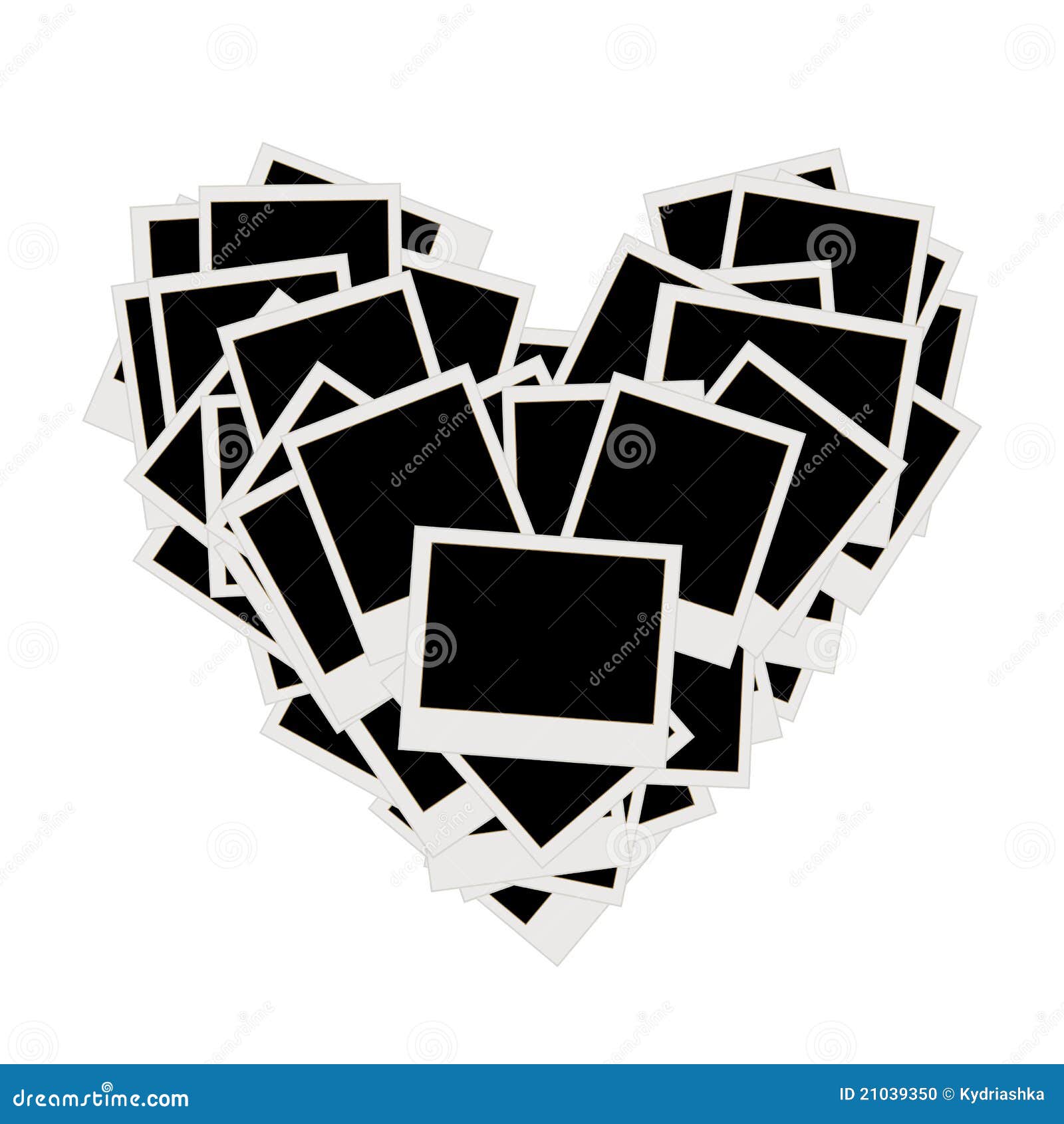 Pile of Photos, Heart Shape, Insert Pictures Stock Vector ...