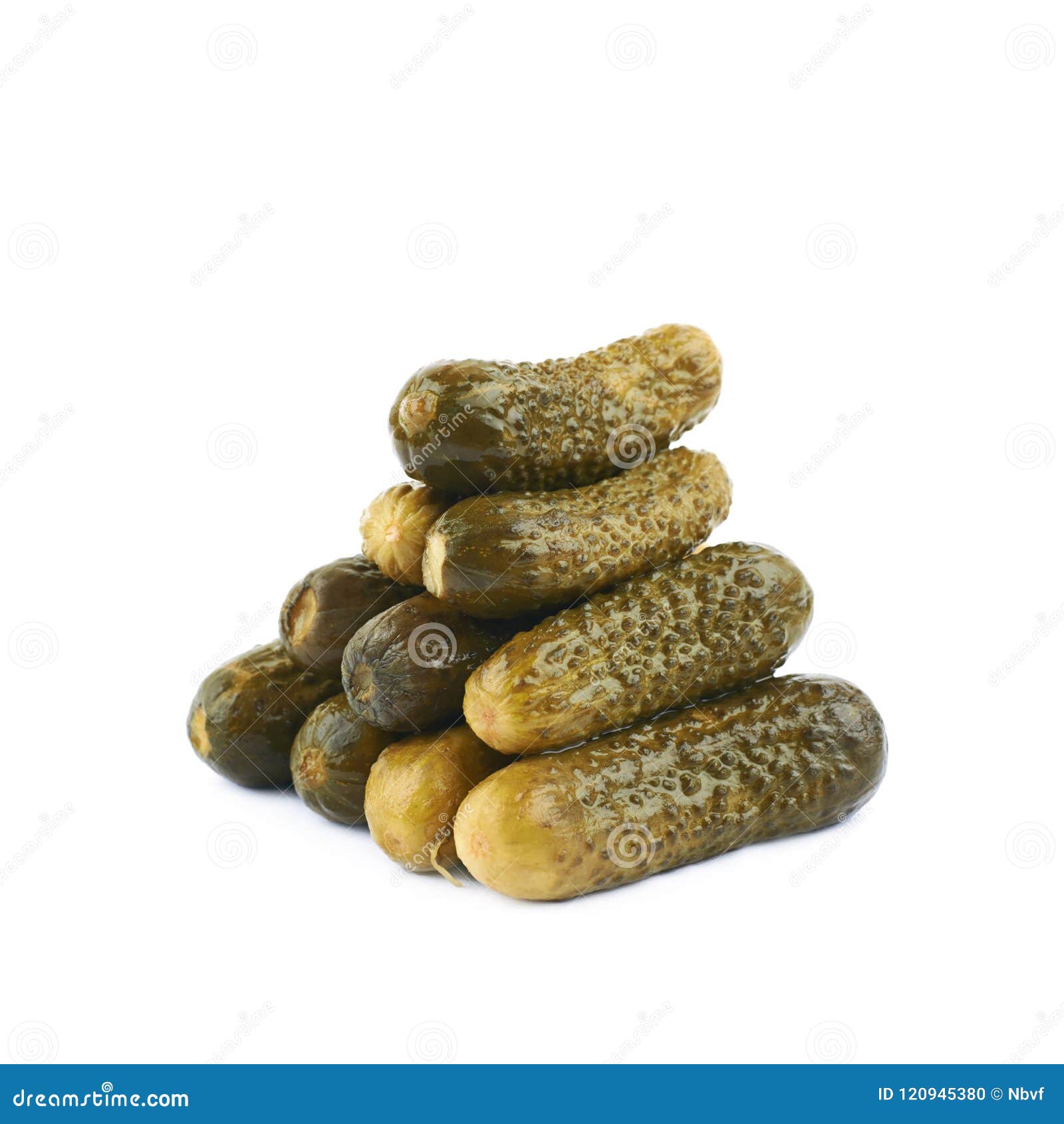 Pile of pickles isolated stock photo. Image of groceries - 120945380