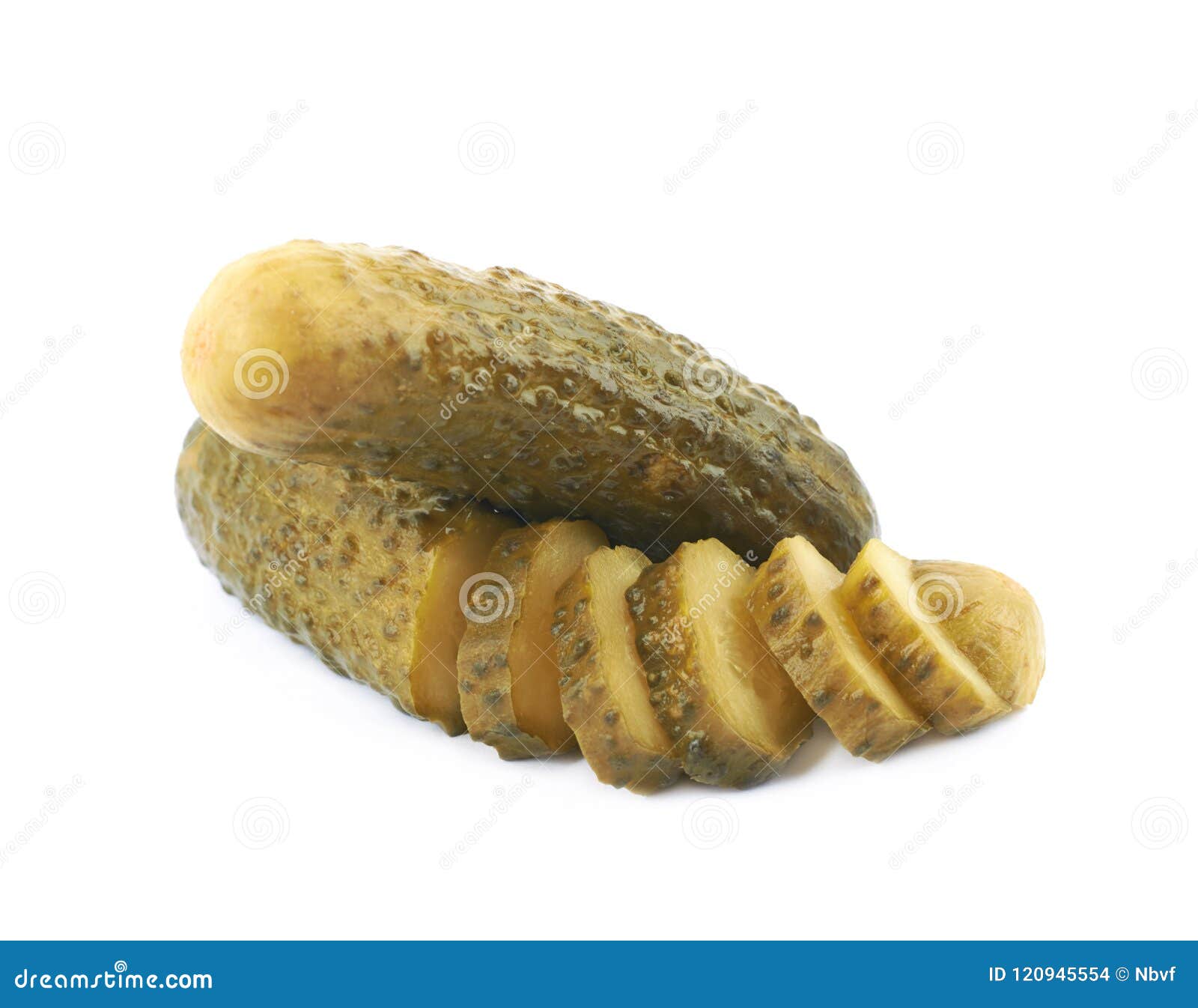 Pile of pickles isolated stock photo. Image of eating - 120945554