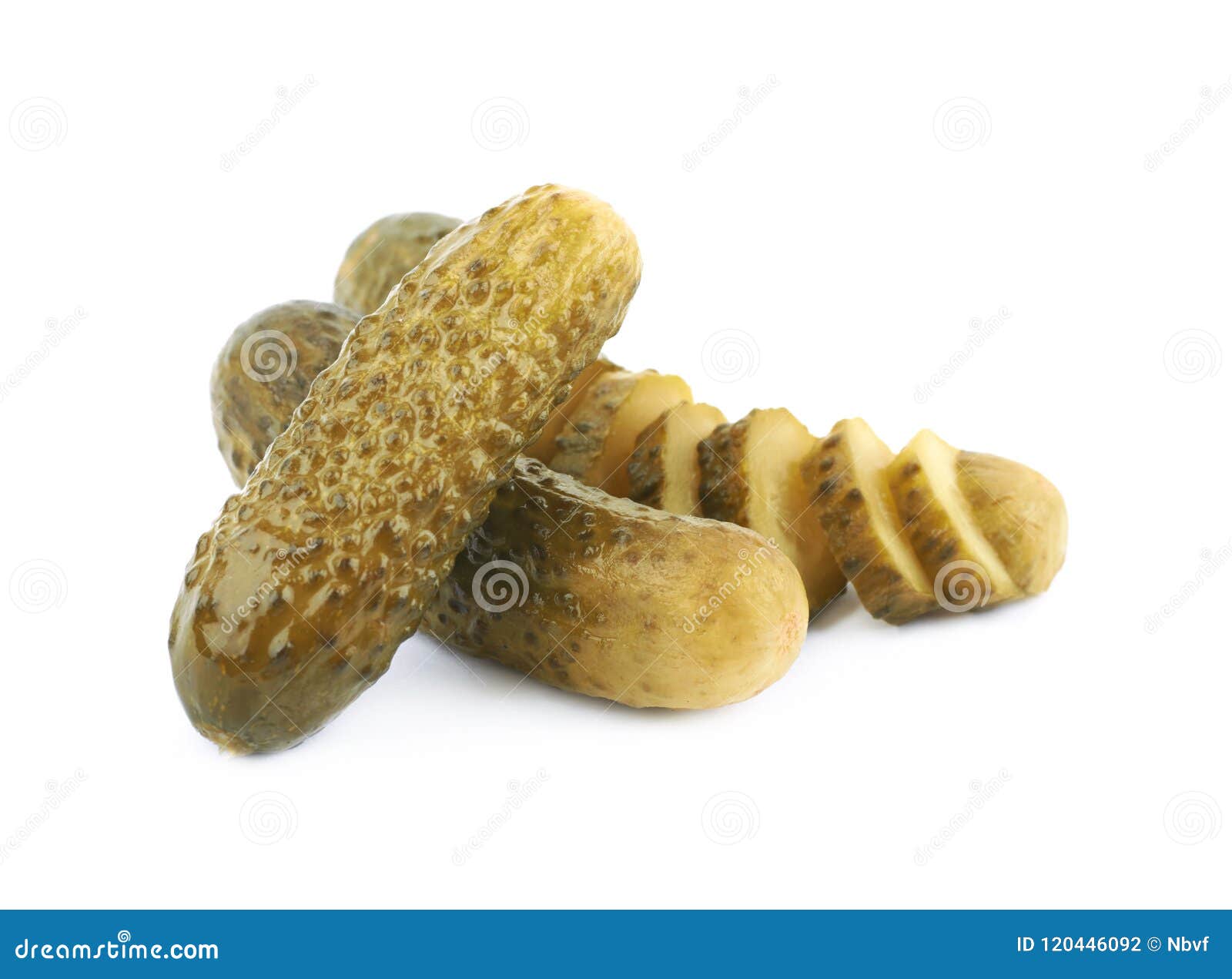 Pile of pickles isolated stock photo. Image of color - 120446092